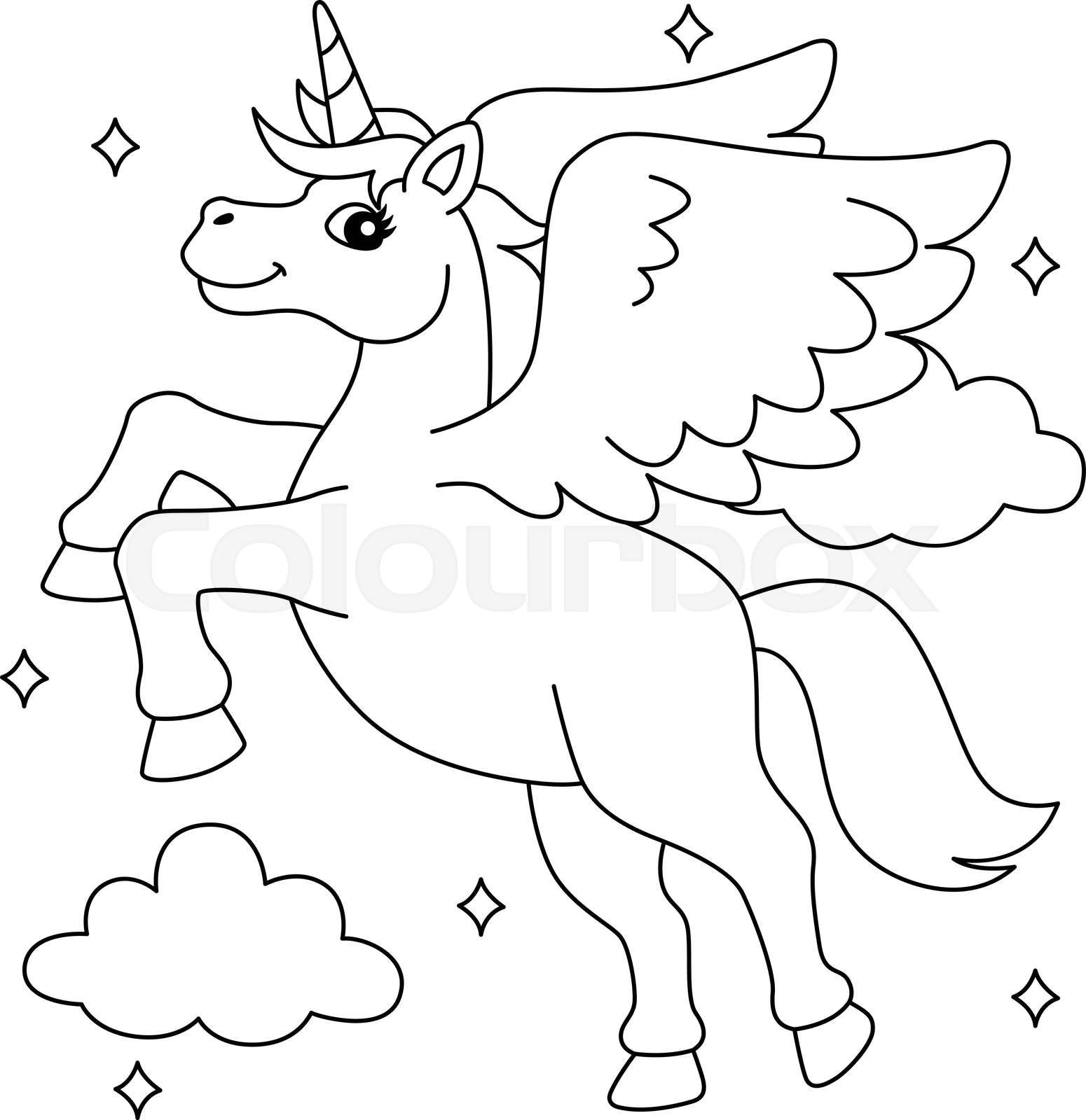 Flying Horse Coloring Pages