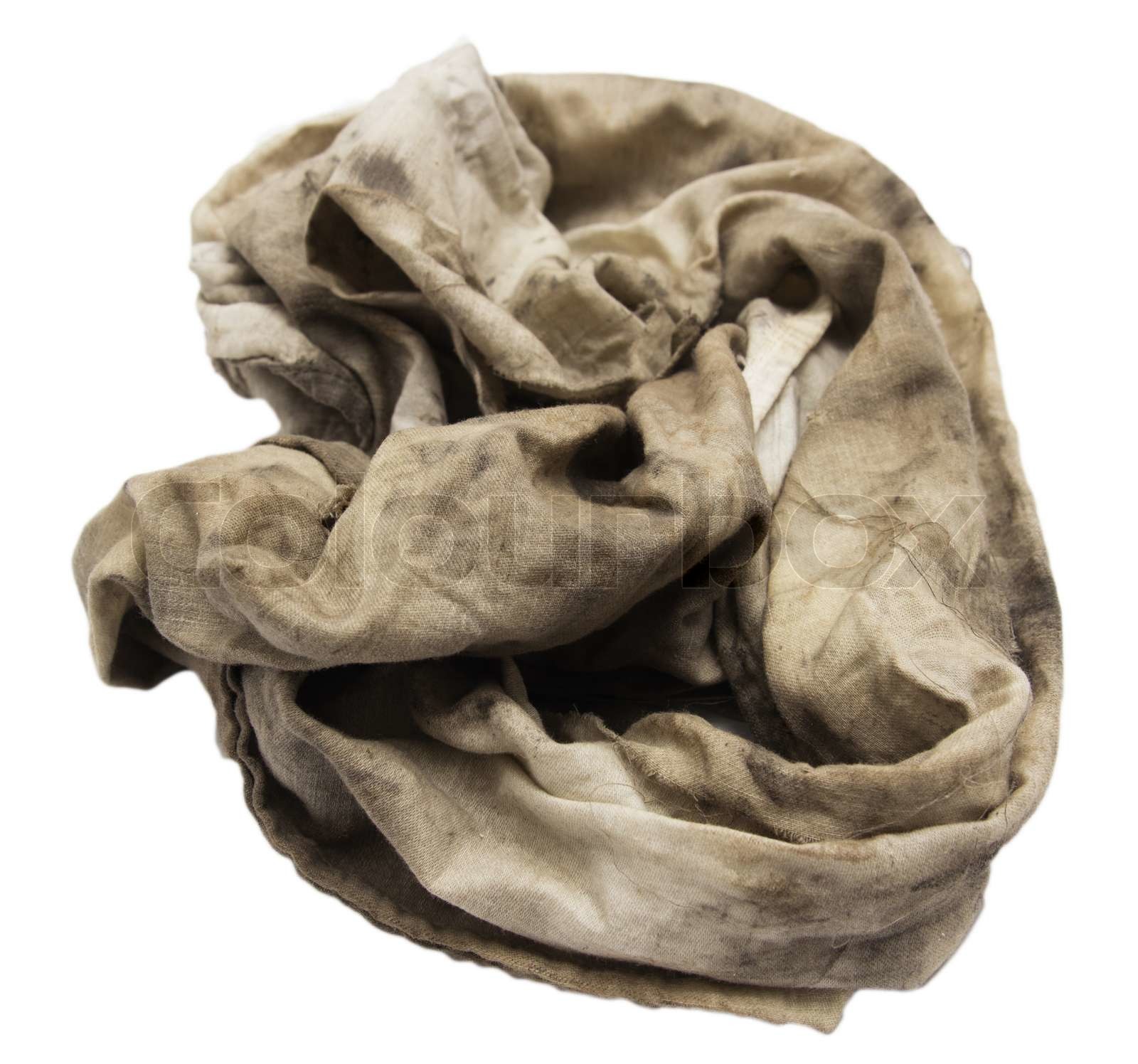 dirty rag on a white background | Stock image | Colourbox