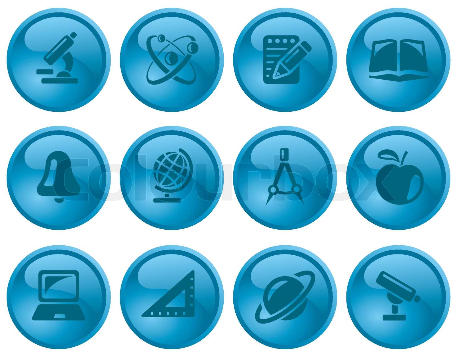 Education button set | Stock vector | Colourbox