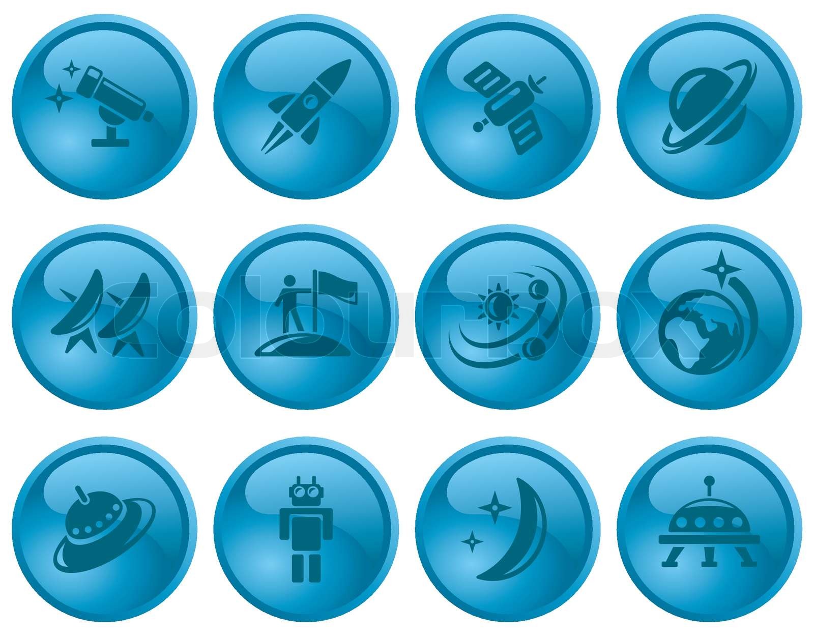 Space button set | Stock vector | Colourbox