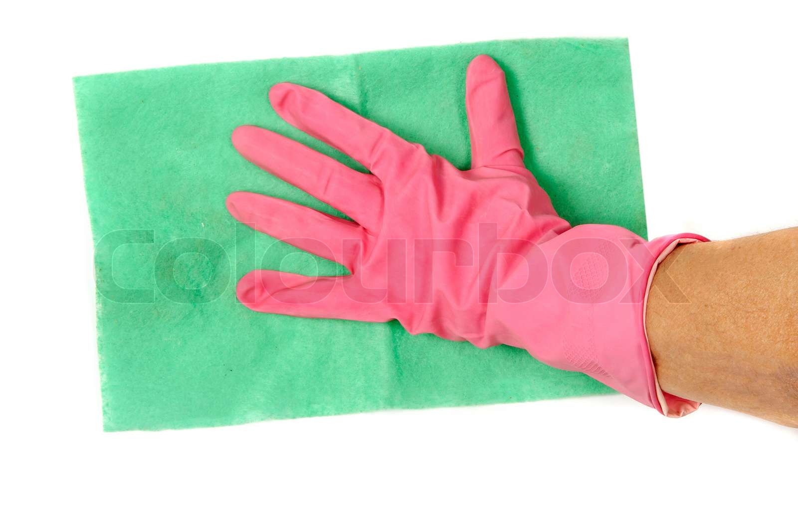 Hand in Hand mit Lappen | Stock Bild | Colourbox