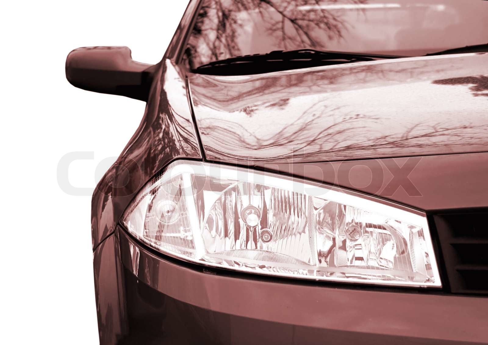 Red Sport Car - Front side, half | Stock image | Colourbox