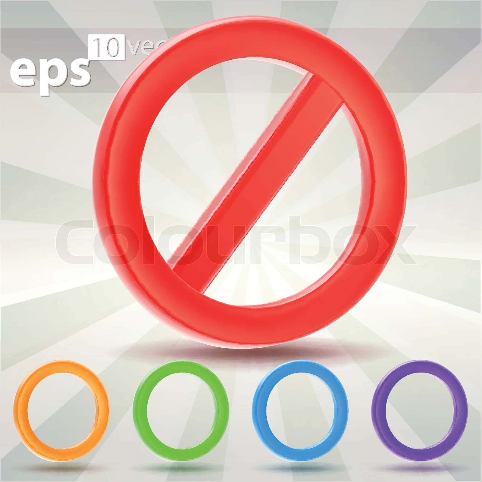 symbol, frei, unerlaubt | Stock-Vektor | Colourbox