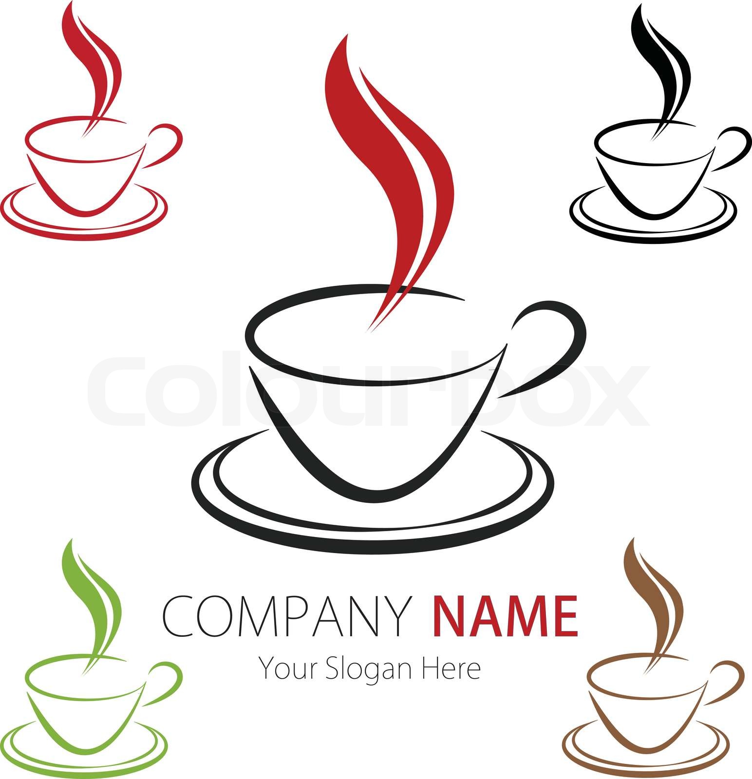 logo, kaffe, design | Stock vektor | Colourbox