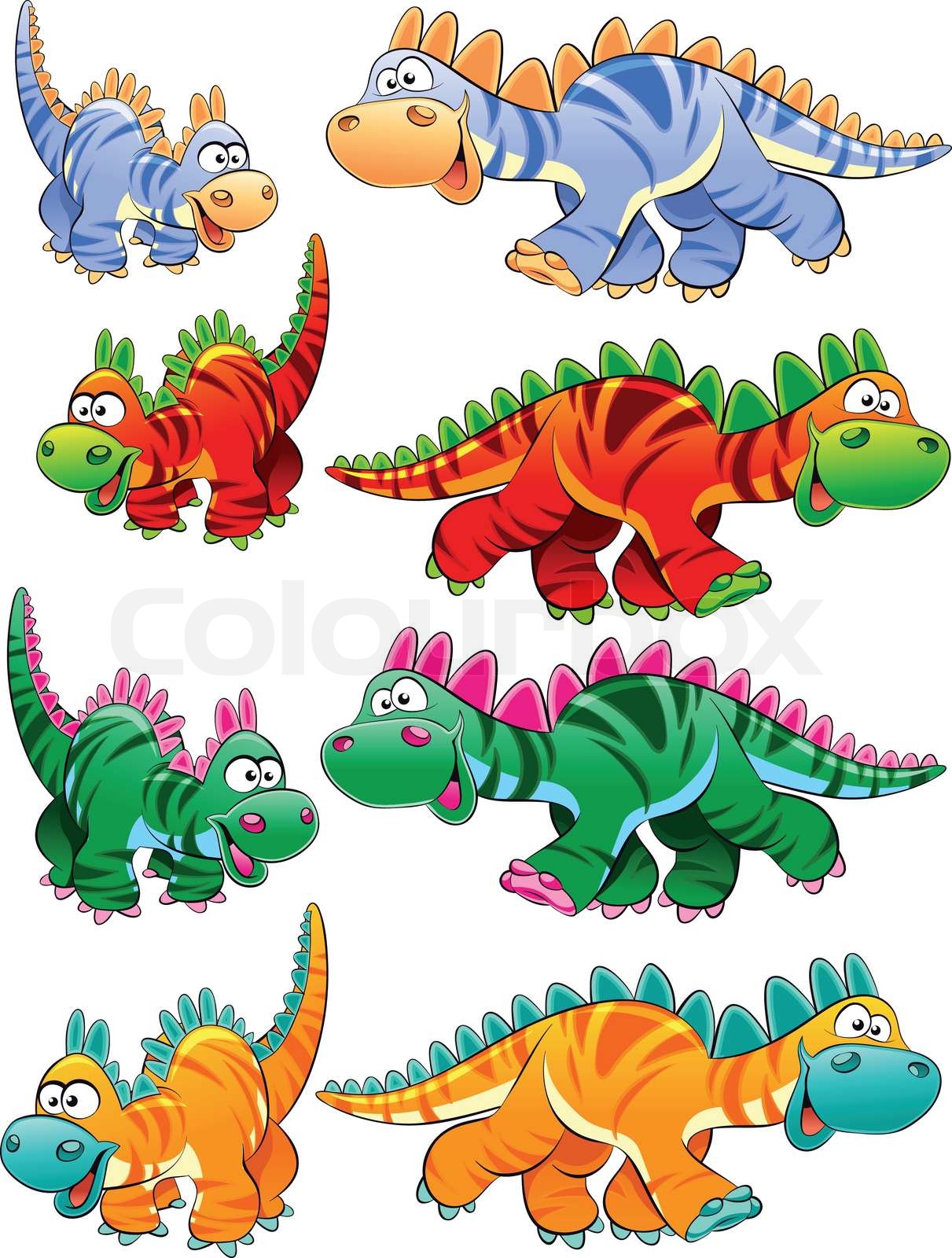 Funny dinosaurs | Stock vector | Colourbox