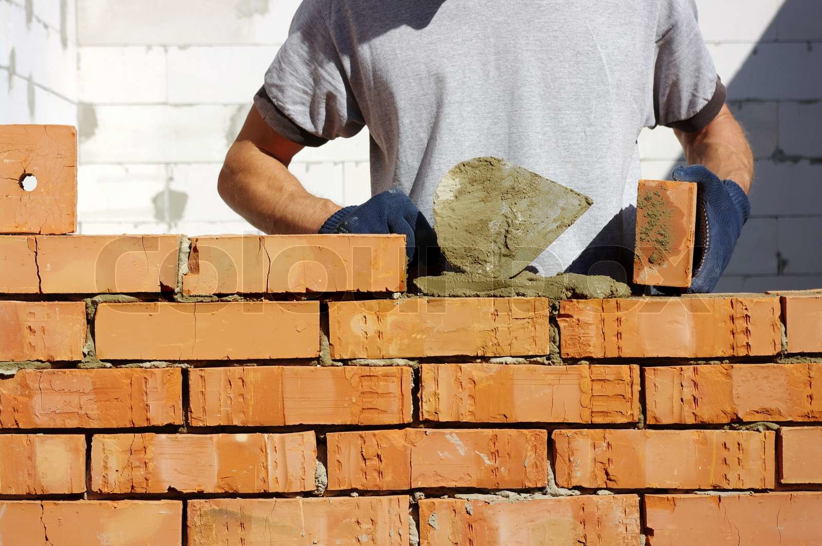 mauerer, bauten, mauerwerk | Stock Bild | Colourbox