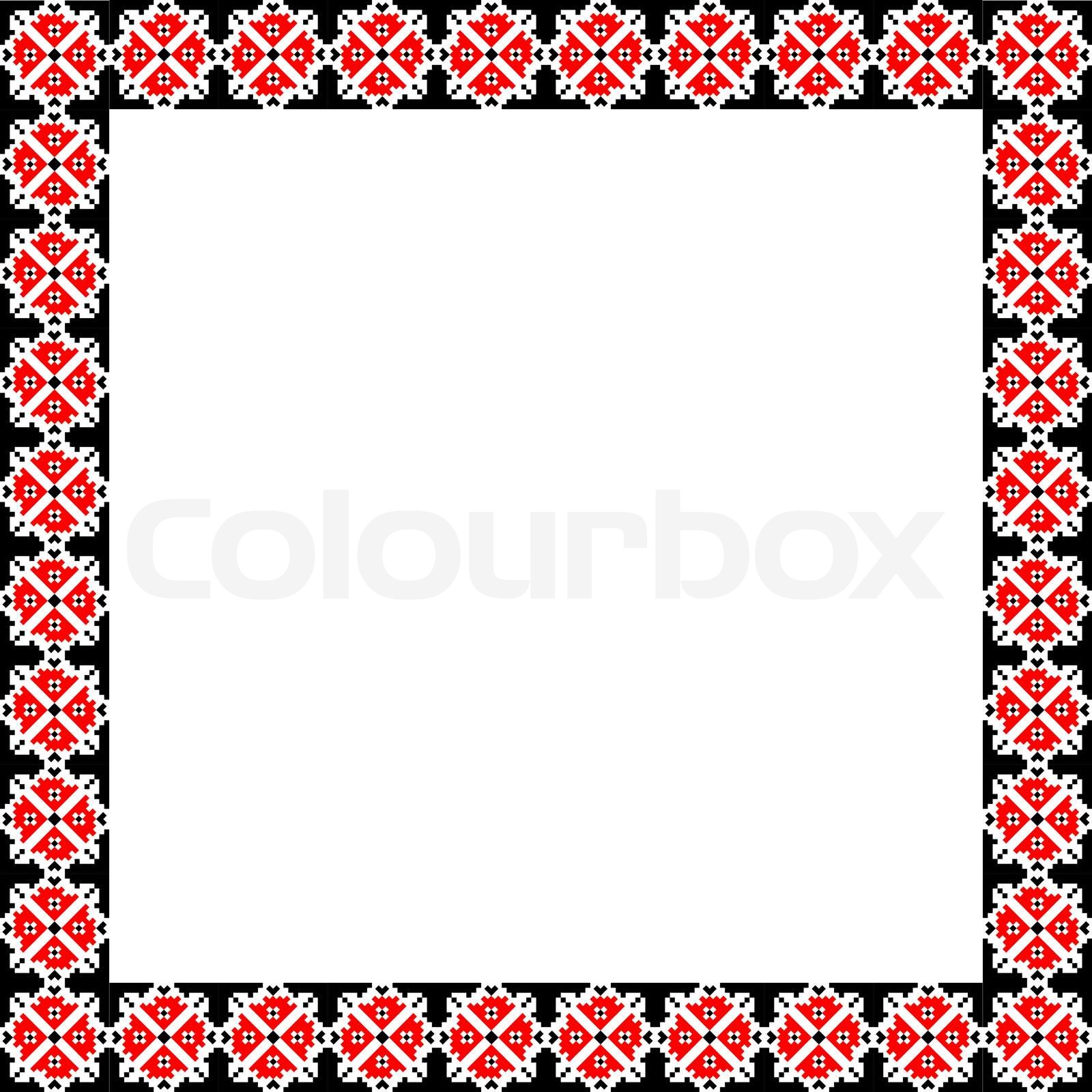 Square frame with national Ukrainian elements eps10 | Stock vector ...
