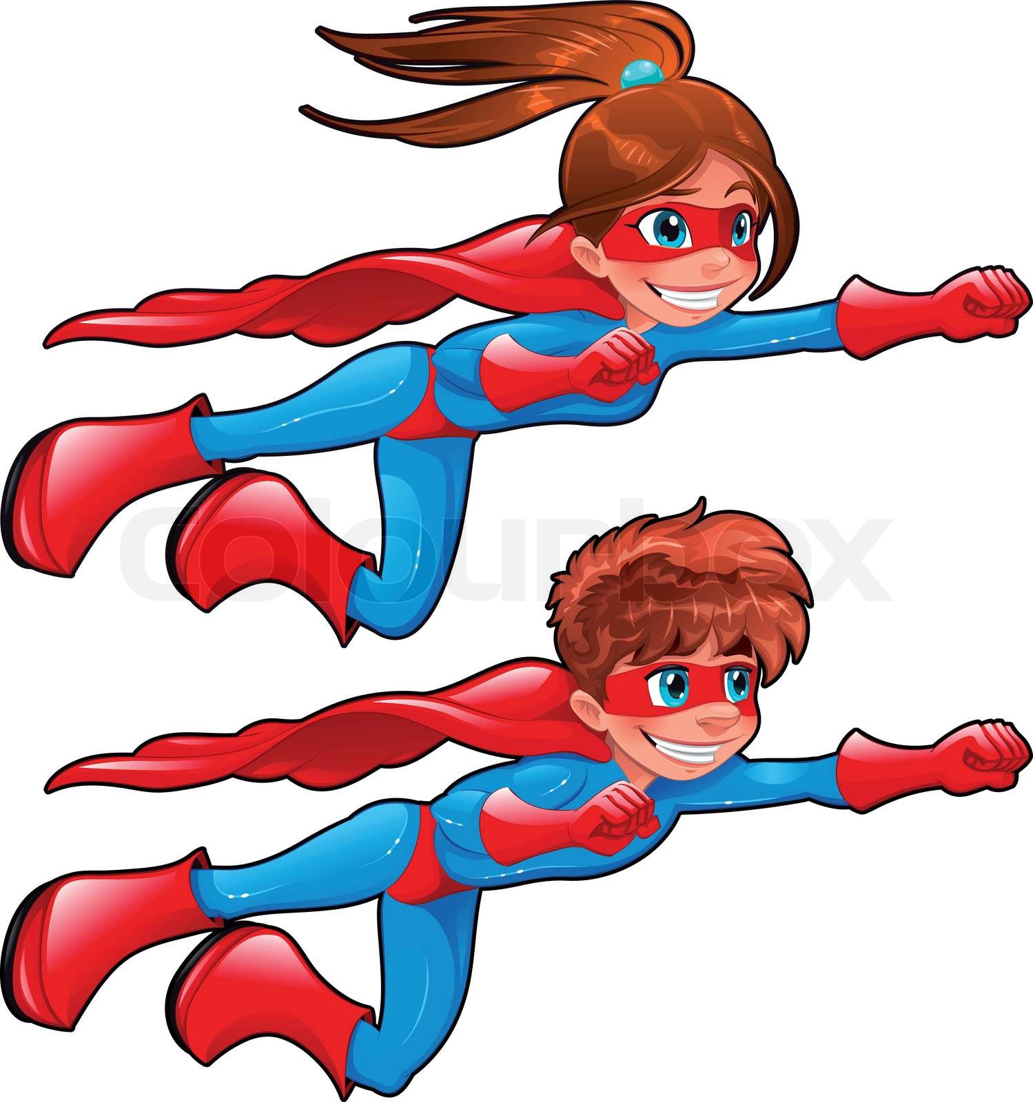 superhelt, pige, vektor | Stock vektor | Colourbox