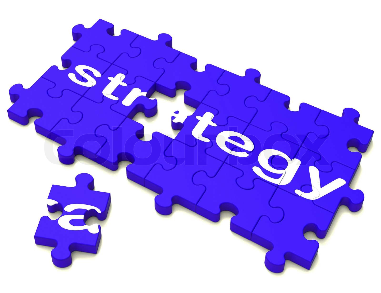 Strategy Sign Showing Planning And Tactics | Stock image | Colourbox