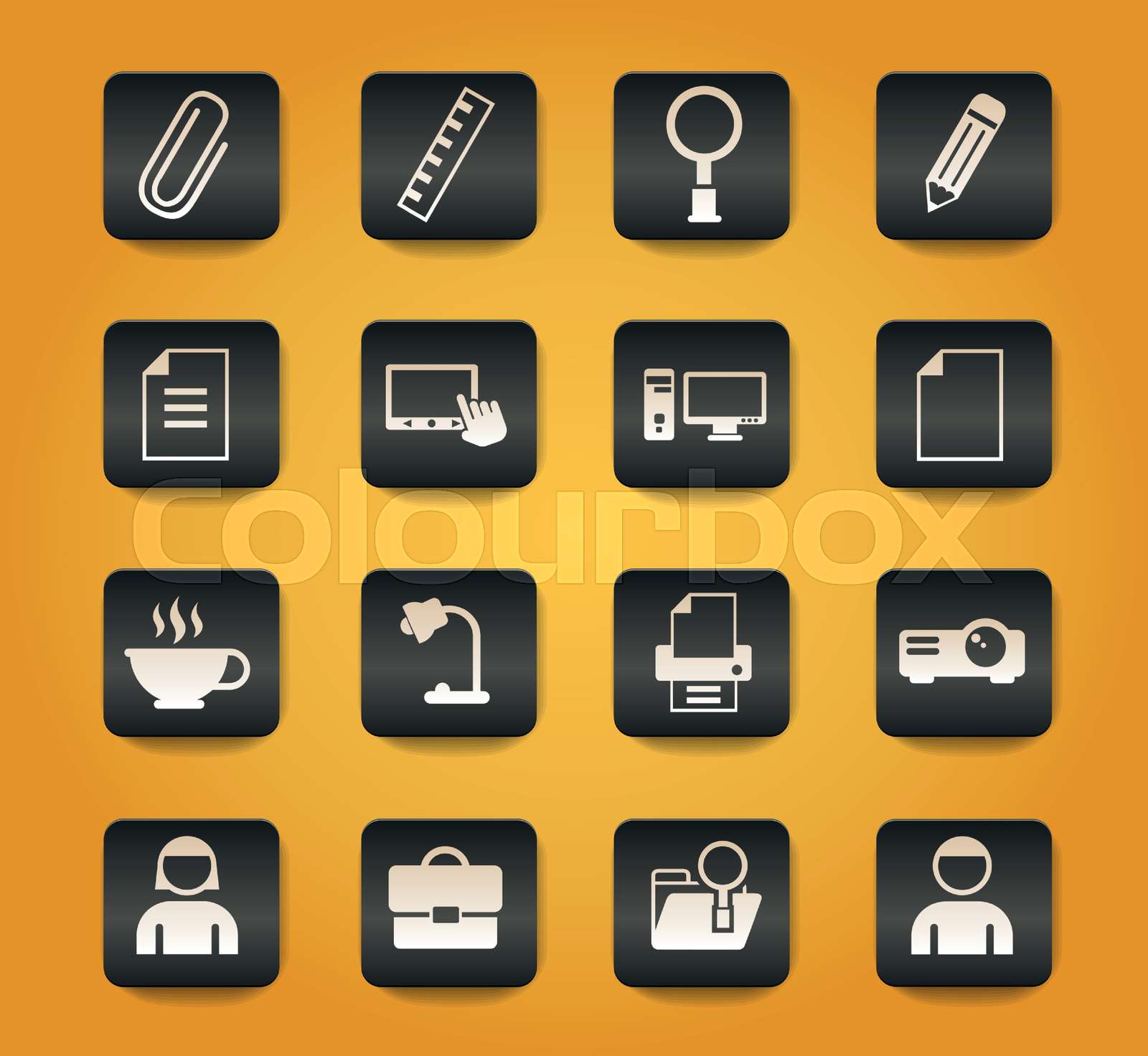 office icon set | Stock vector | Colourbox