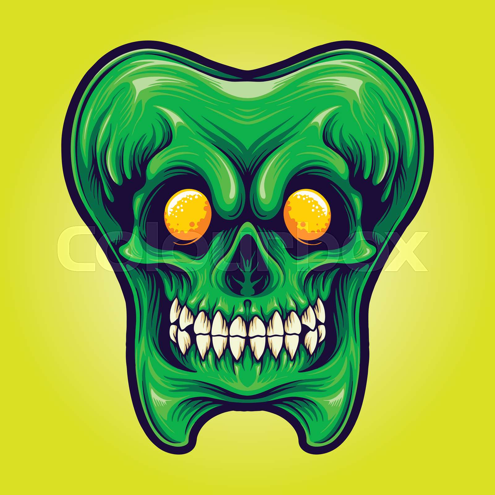 Dental teeth mascot zombie skull | Stock vector | Colourbox