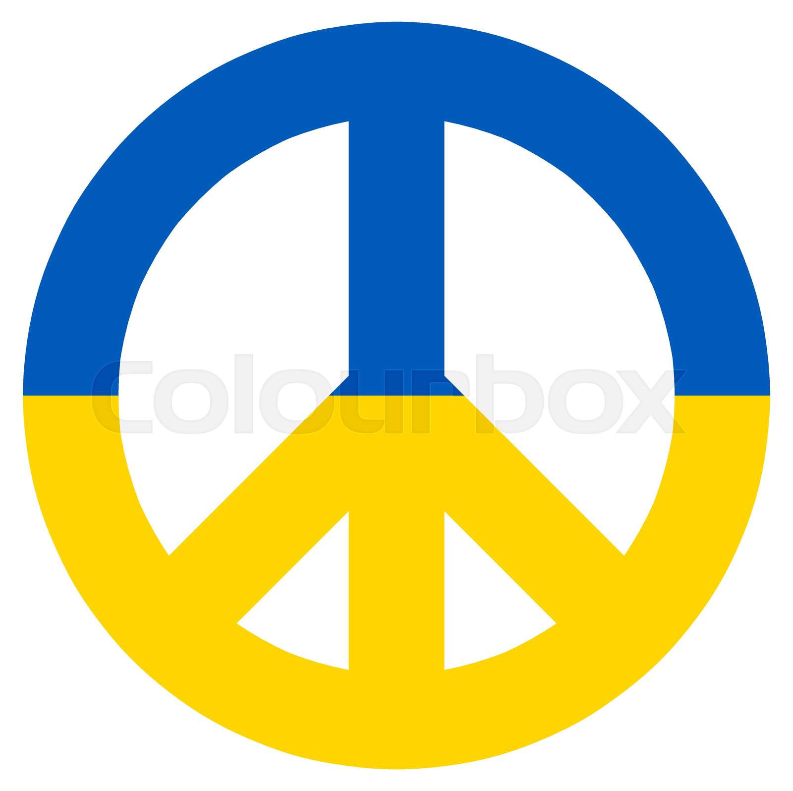 ukraine country colors peace sign | Stock vector | Colourbox
