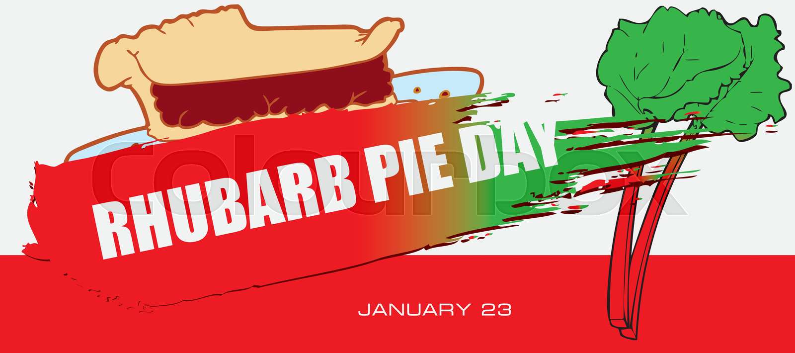 Card Rhubarb Pie Day | Stock vector | Colourbox