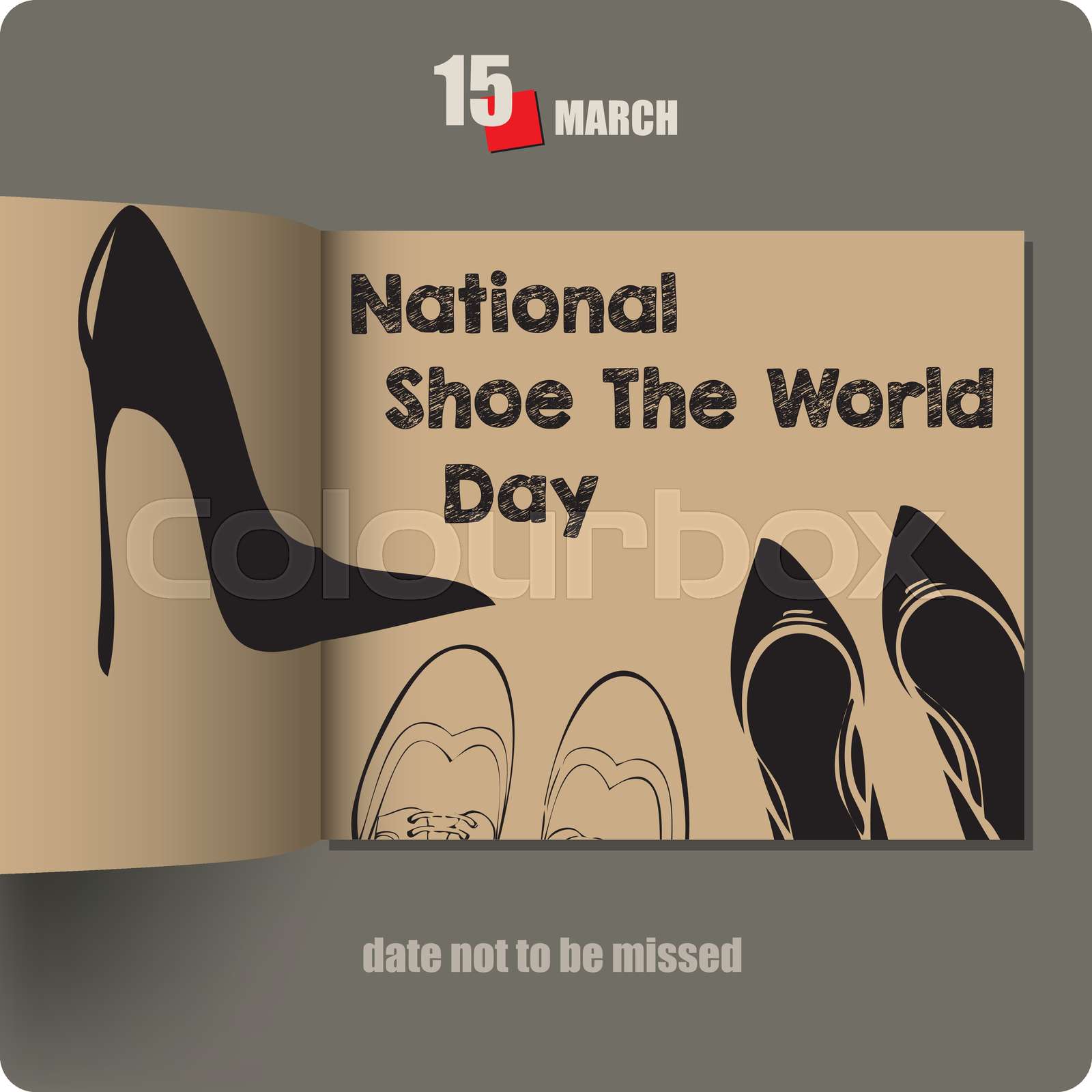 Album for Shoe The World Day | Stock vector | Colourbox