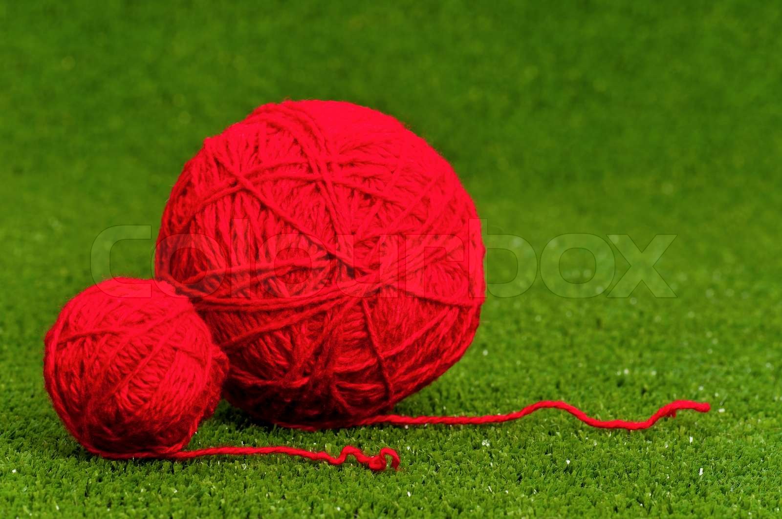 Red ball of yarn | Stock image | Colourbox