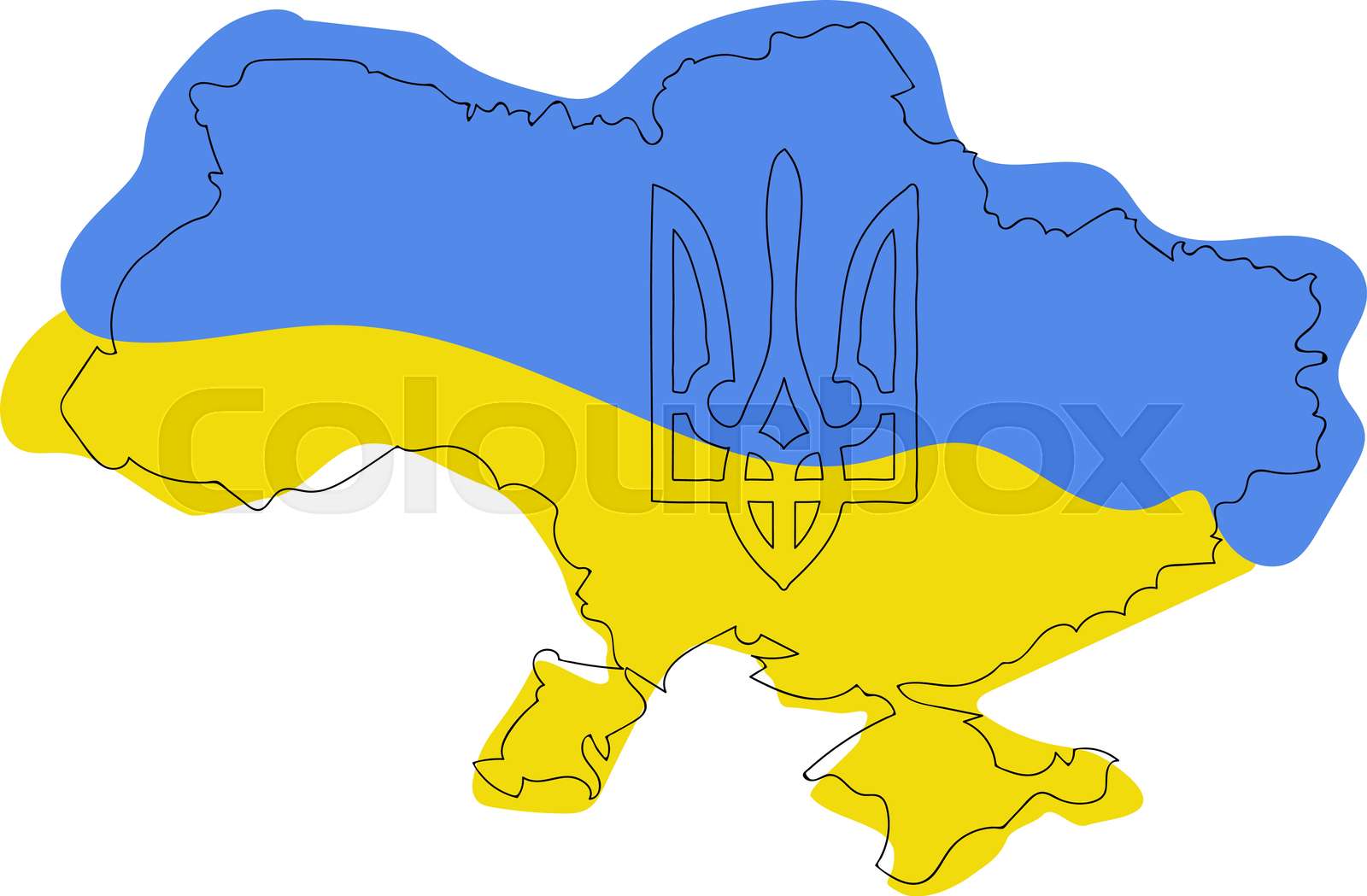 Map of Ukraine vector | Stock vector | Colourbox