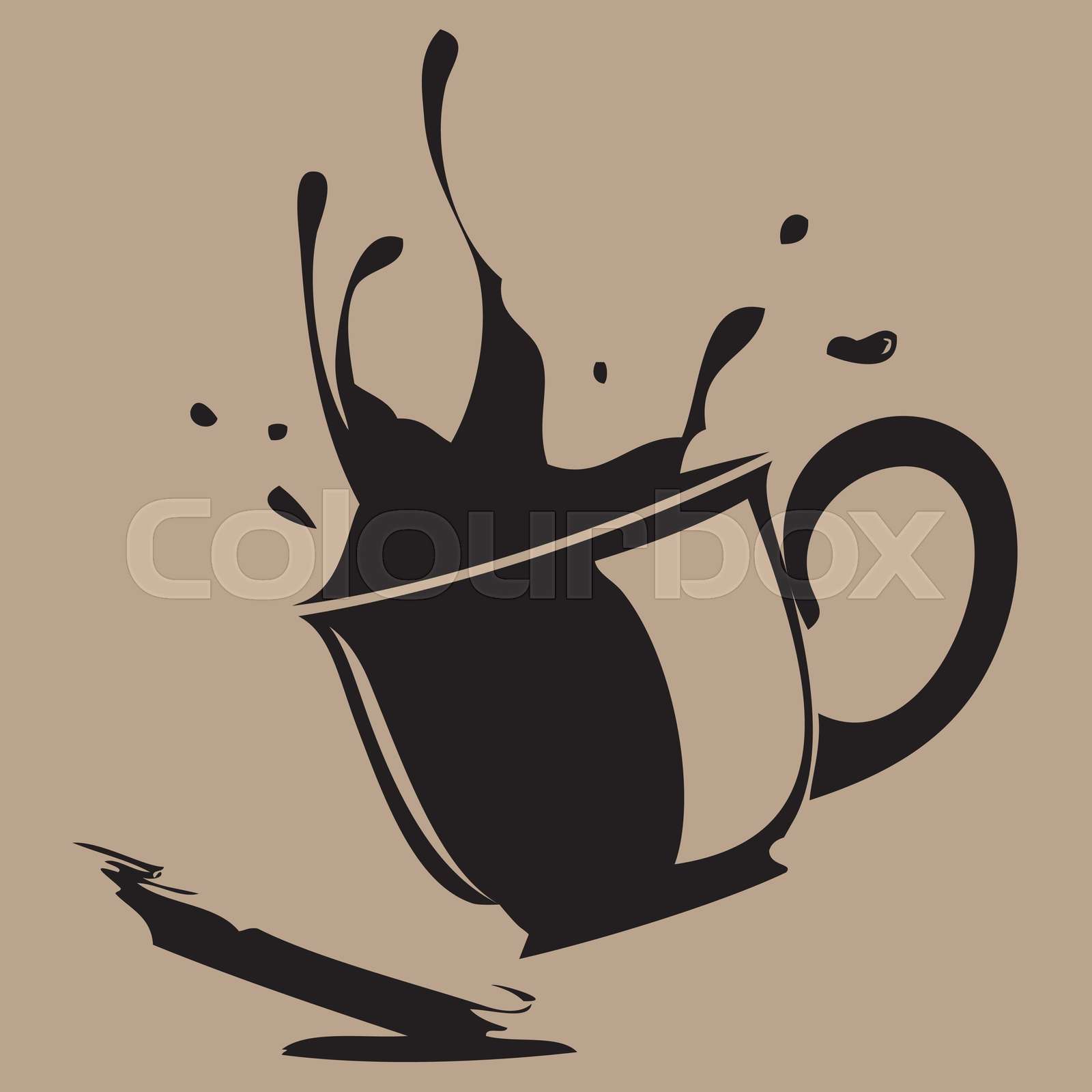 Drop the cup | Stock vector | Colourbox
