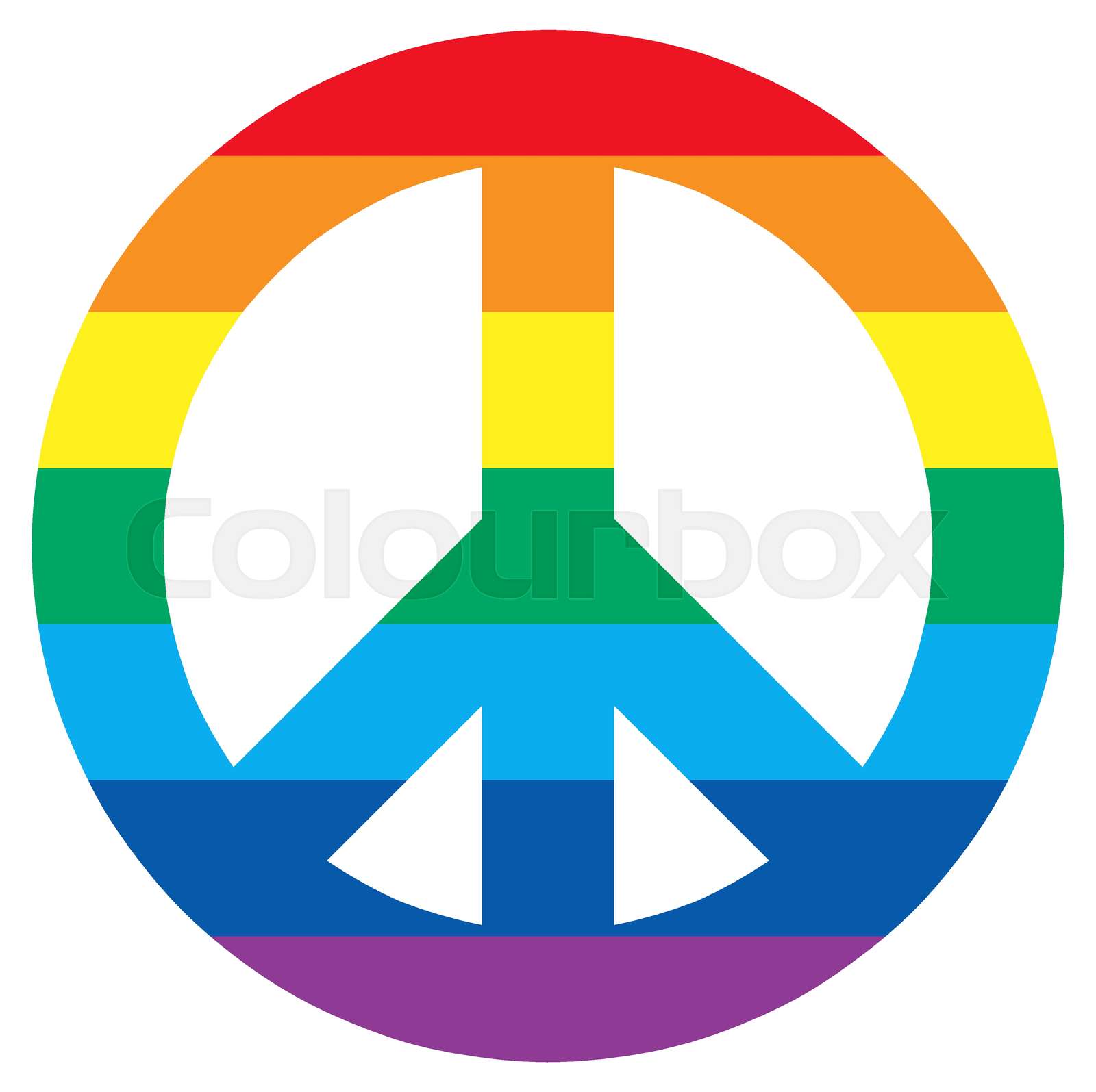 rainbow colors peace sign | Stock vector | Colourbox