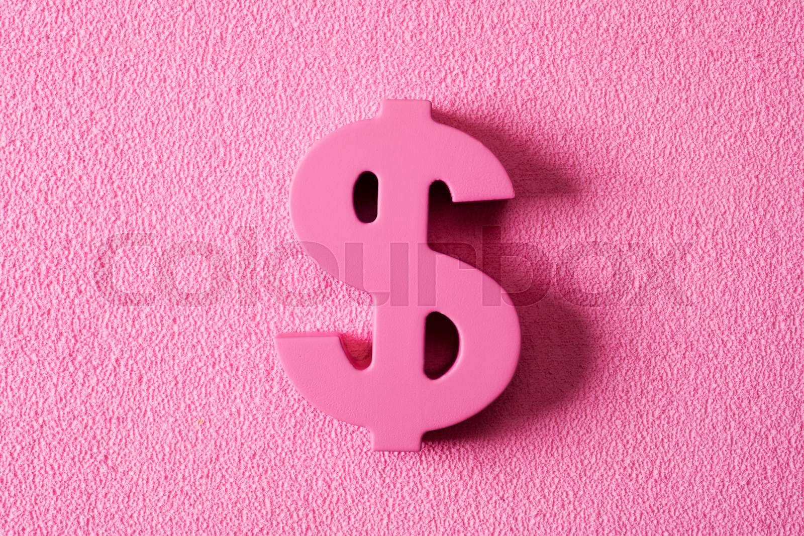pink dollar sign | Stock image | Colourbox