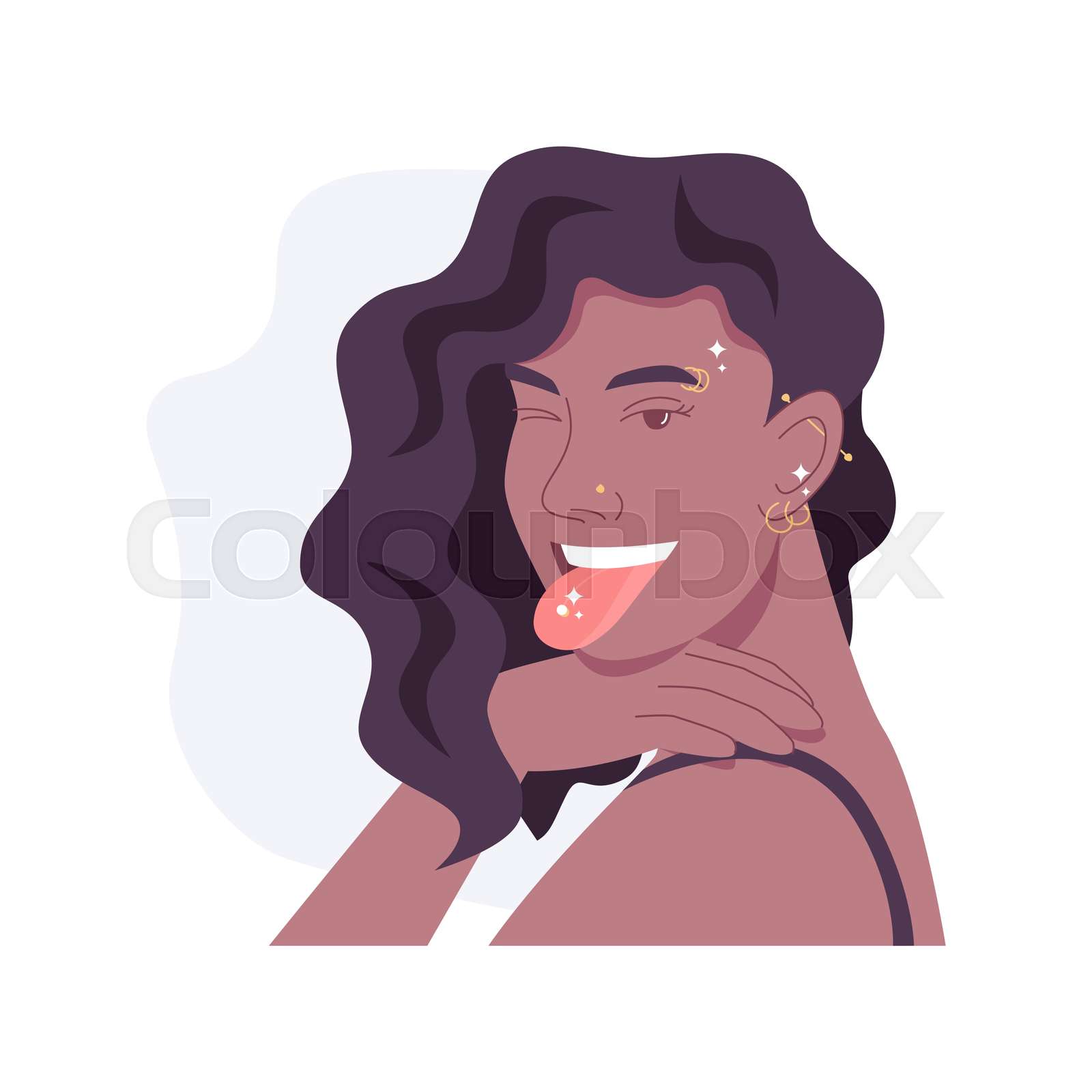 Piercing isolated cartoon vector illustrations. | Stock vector | Colourbox