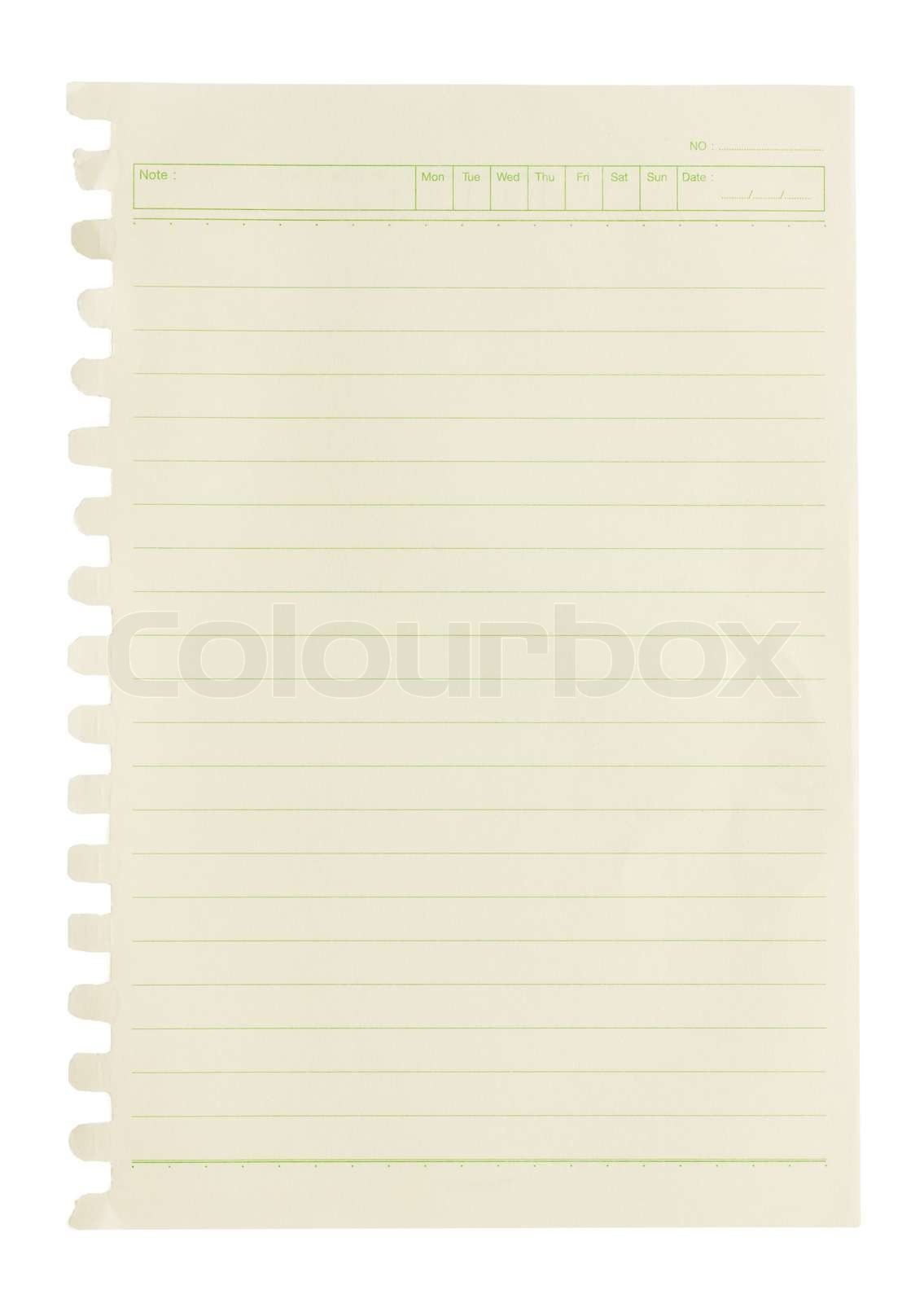 Blank note paper | Stock image | Colourbox