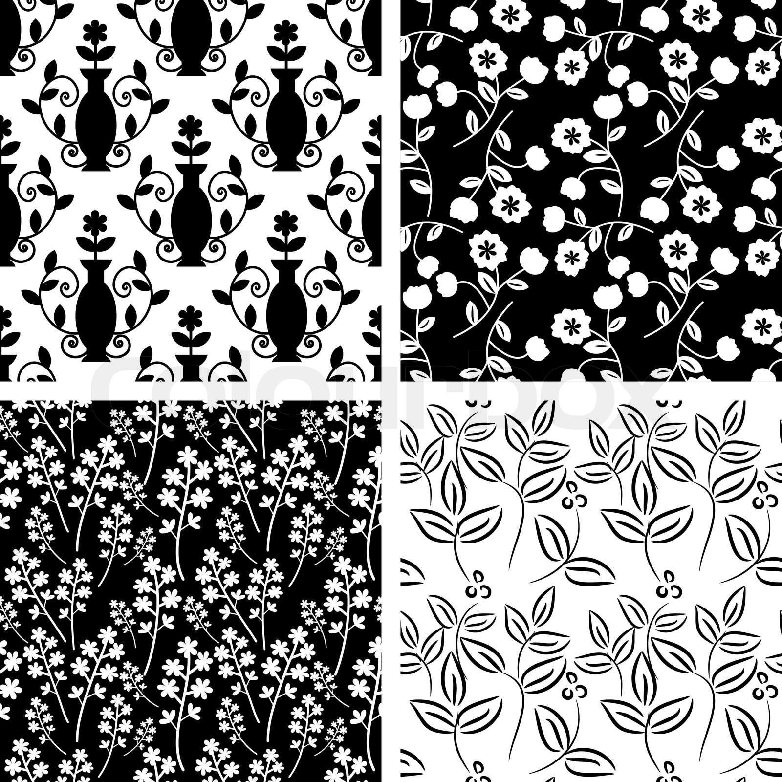 Black and white patterns collection | Stock vector | Colourbox