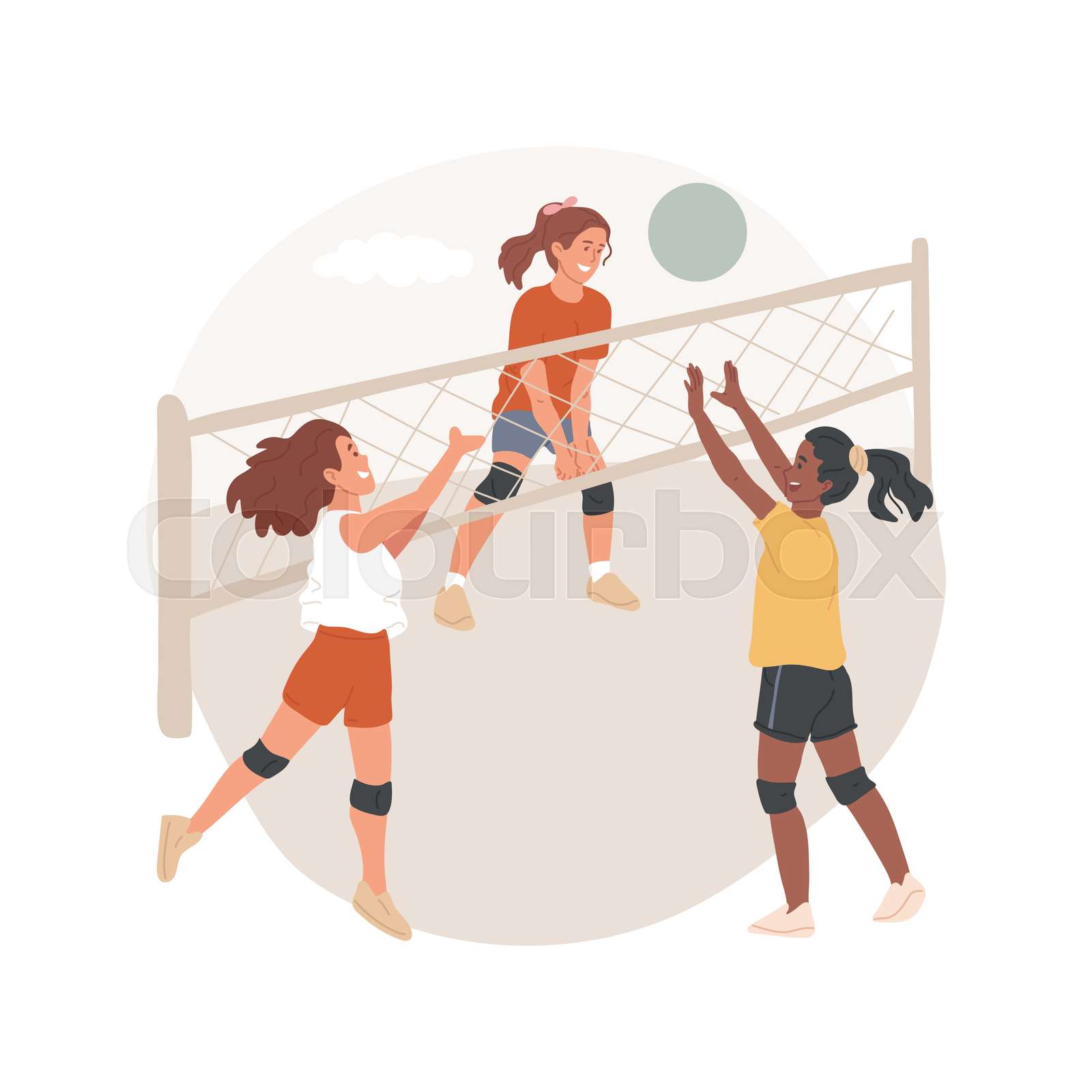Volleyball Net Cartoon