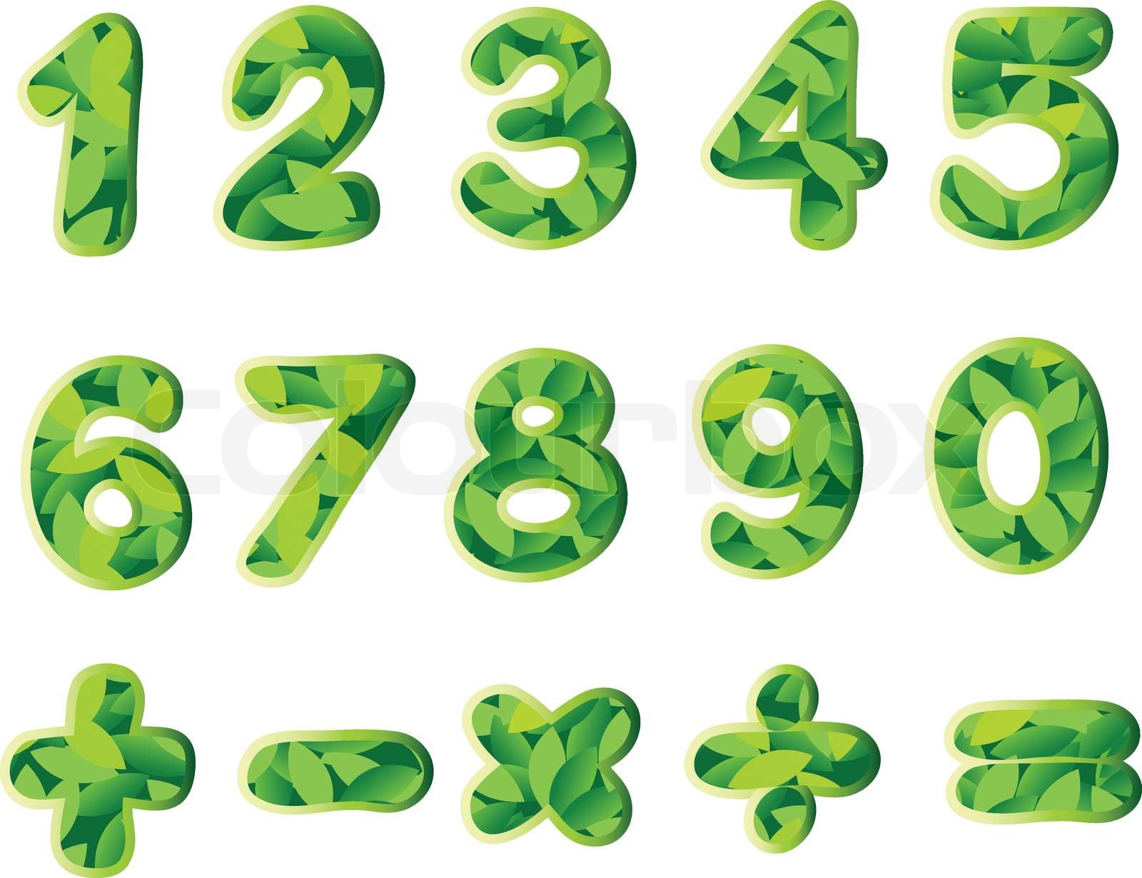 Zahlen und Zeichen | Stock-Vektor | Colourbox