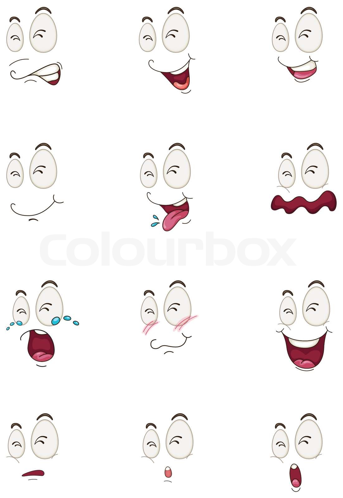 undrende, smiley, ansigt | Stock vektor | Colourbox