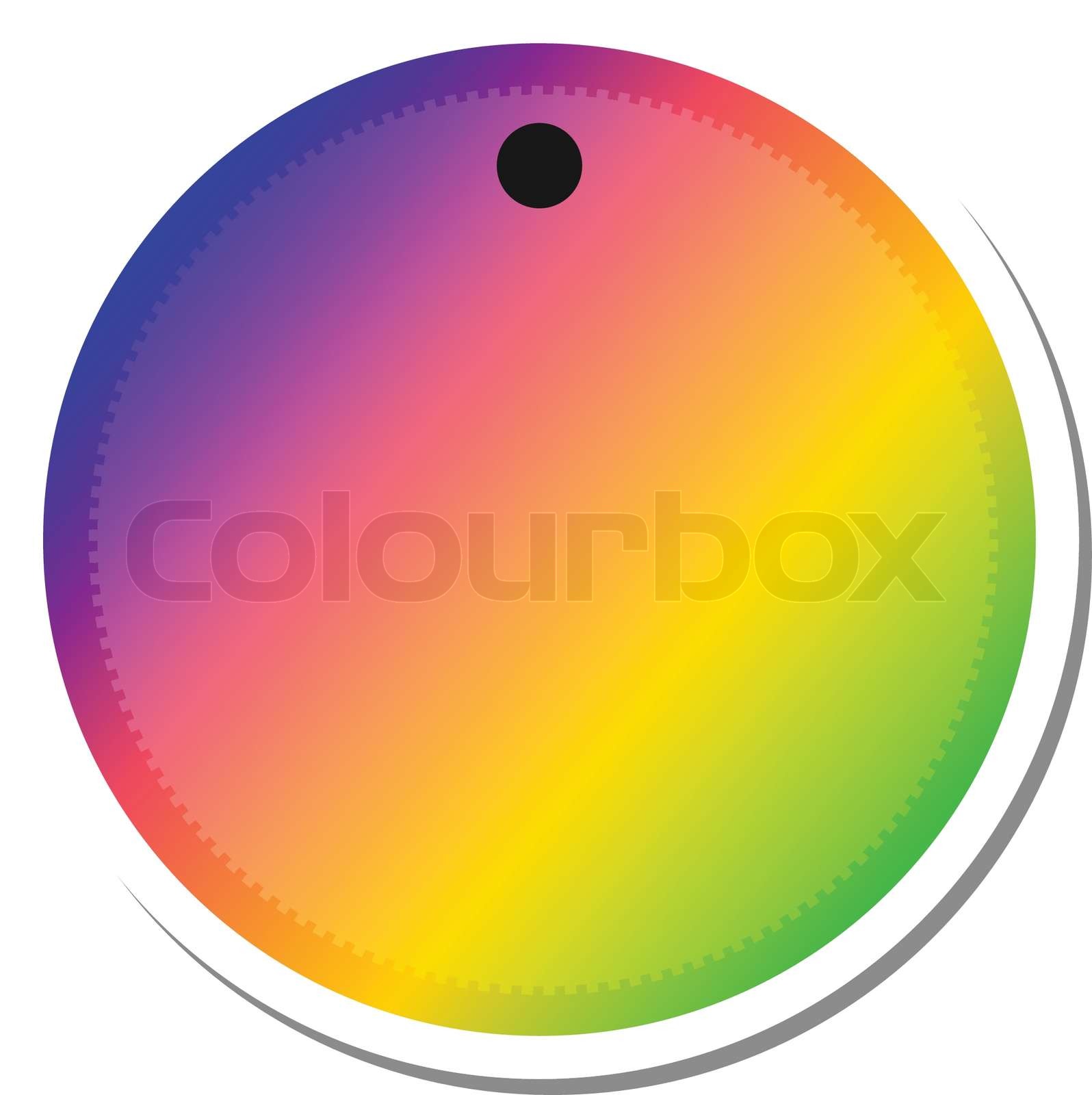 Rainbow colored price tag | Stock vector | Colourbox