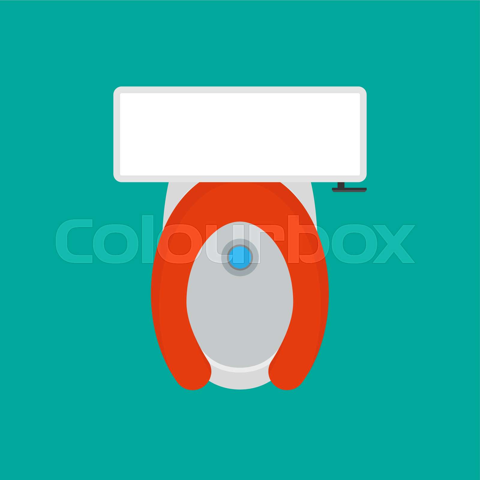 Toilet Bowl Icon Top View