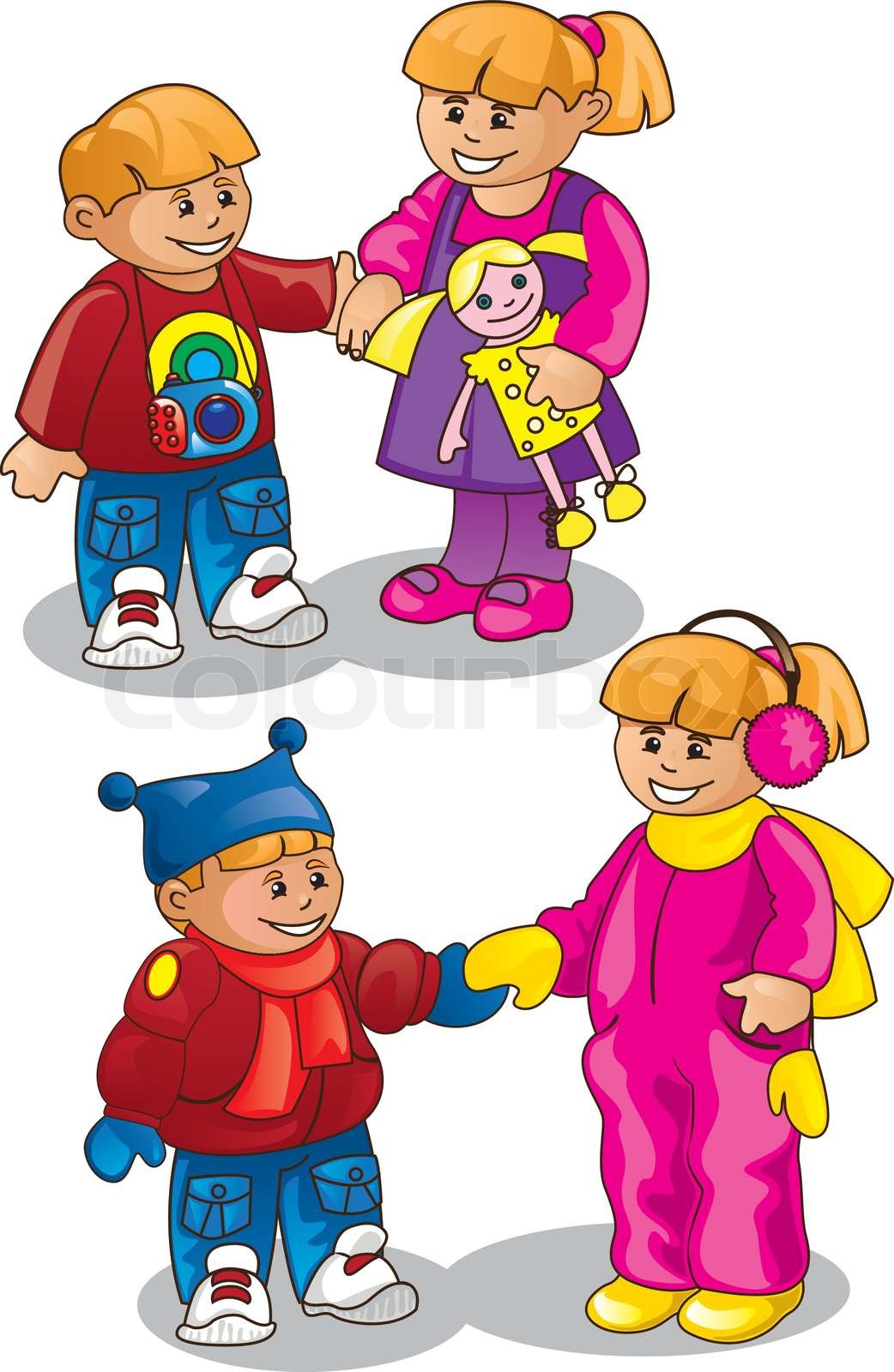 Kids Winter Clothes Clipart