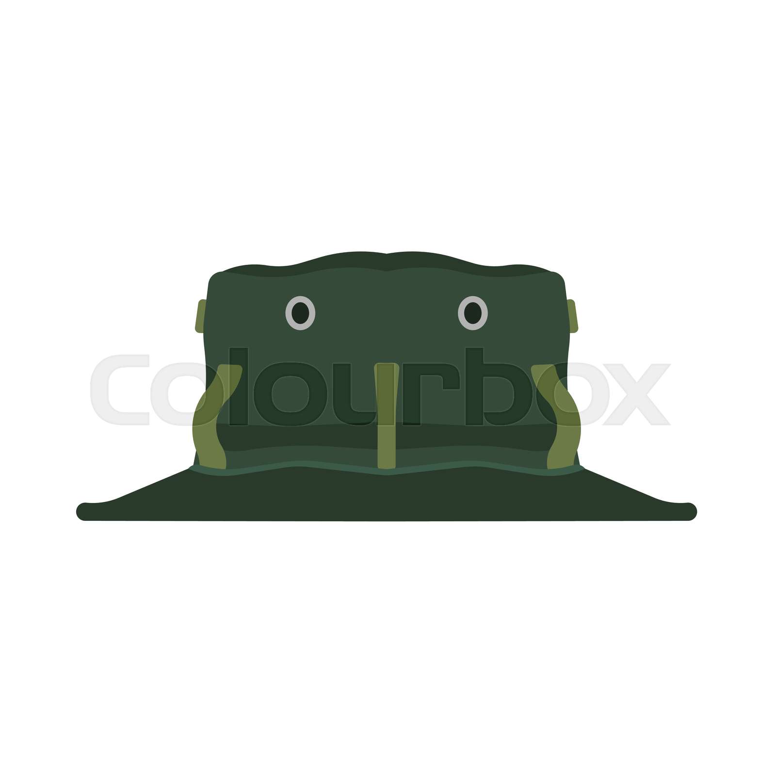 Adventure hat vector icon cartoon travel. Safari explorer head symbol ...