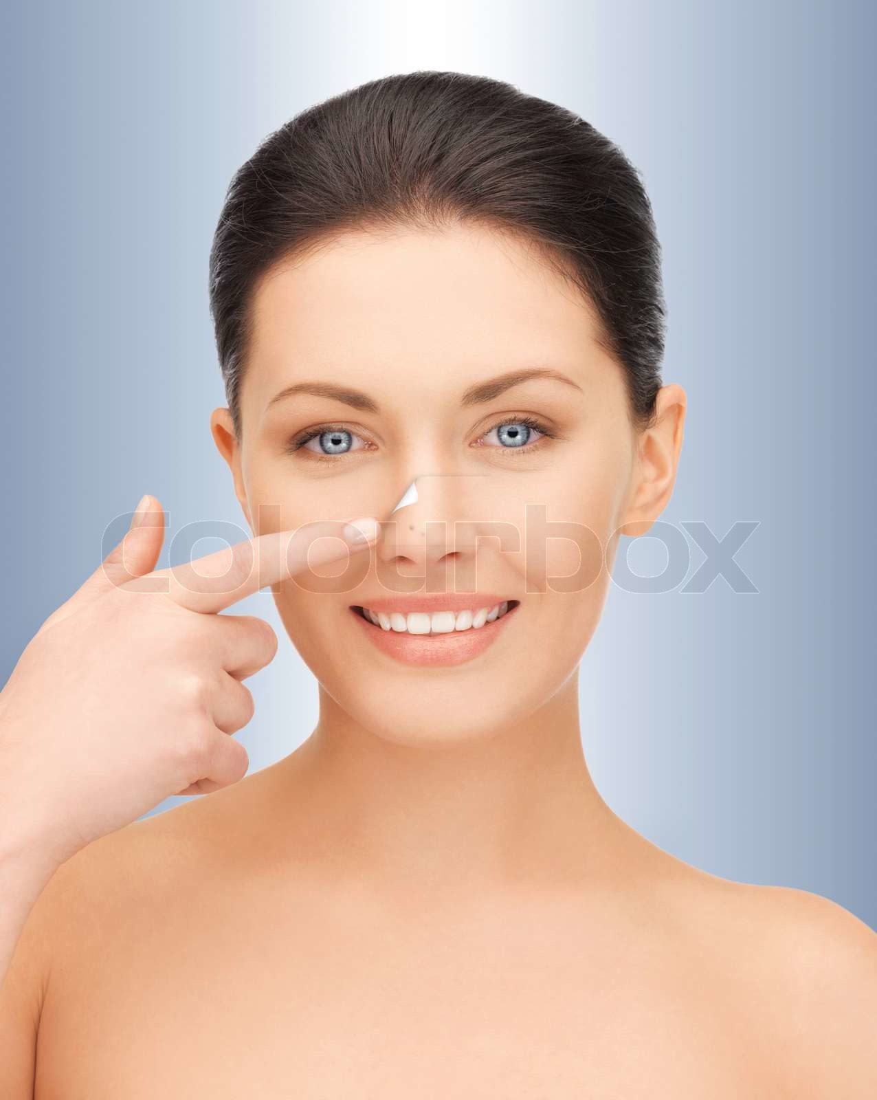 frau, nase, beauty | Stock Bild | Colourbox