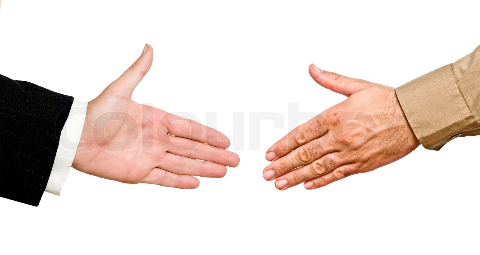 Hands ready for handshake | Stock image | Colourbox