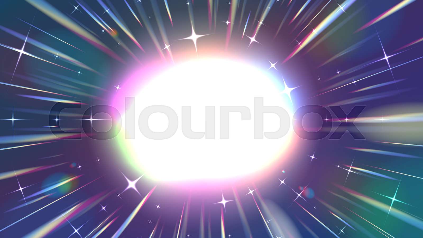 Image of bright light source at the center | Stock vector | Colourbox