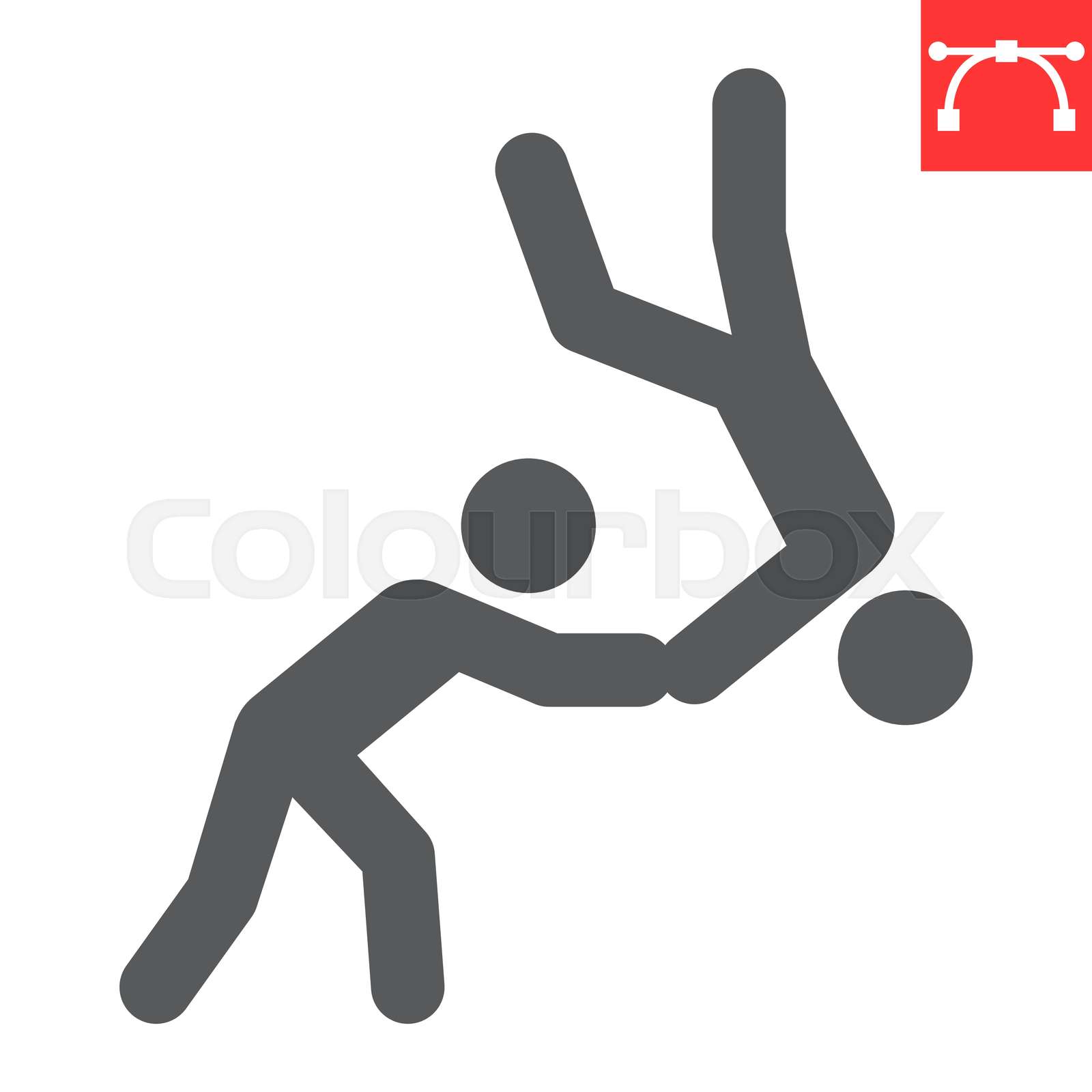 Judo sport glyph icon | Stock vector | Colourbox