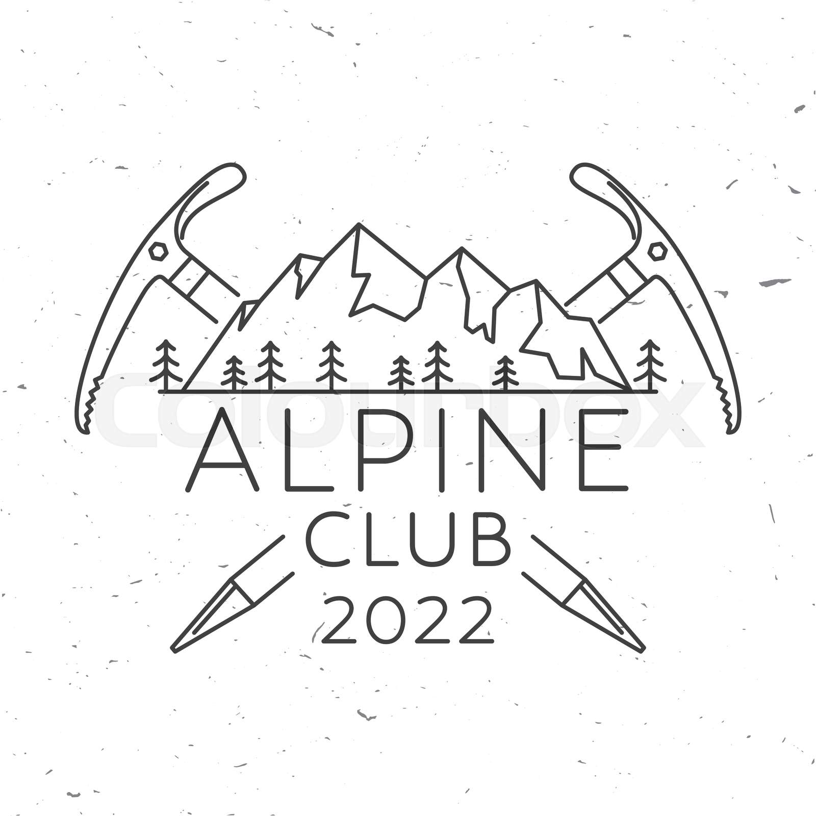 Alpine club badge. Vector illustration. Concept for shirt or logo ...