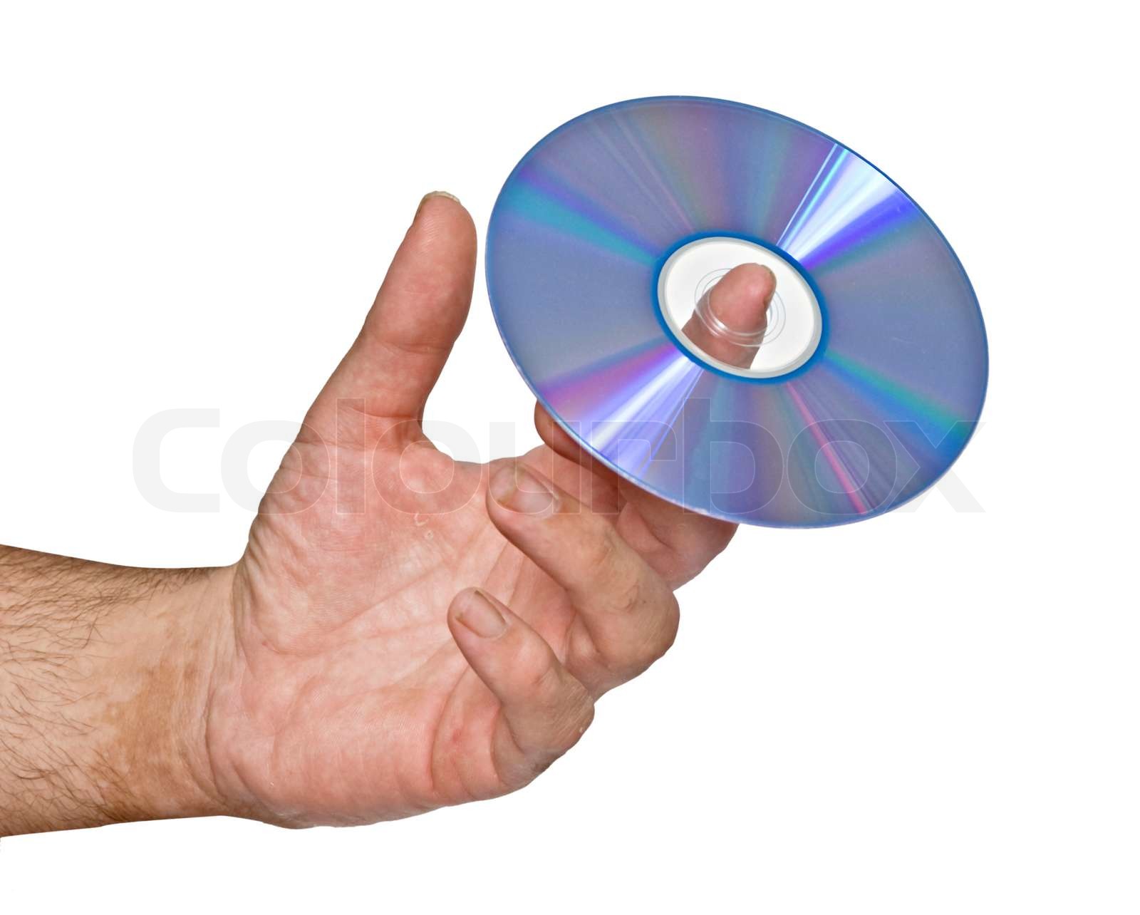 DVD on finger | Stock image | Colourbox
