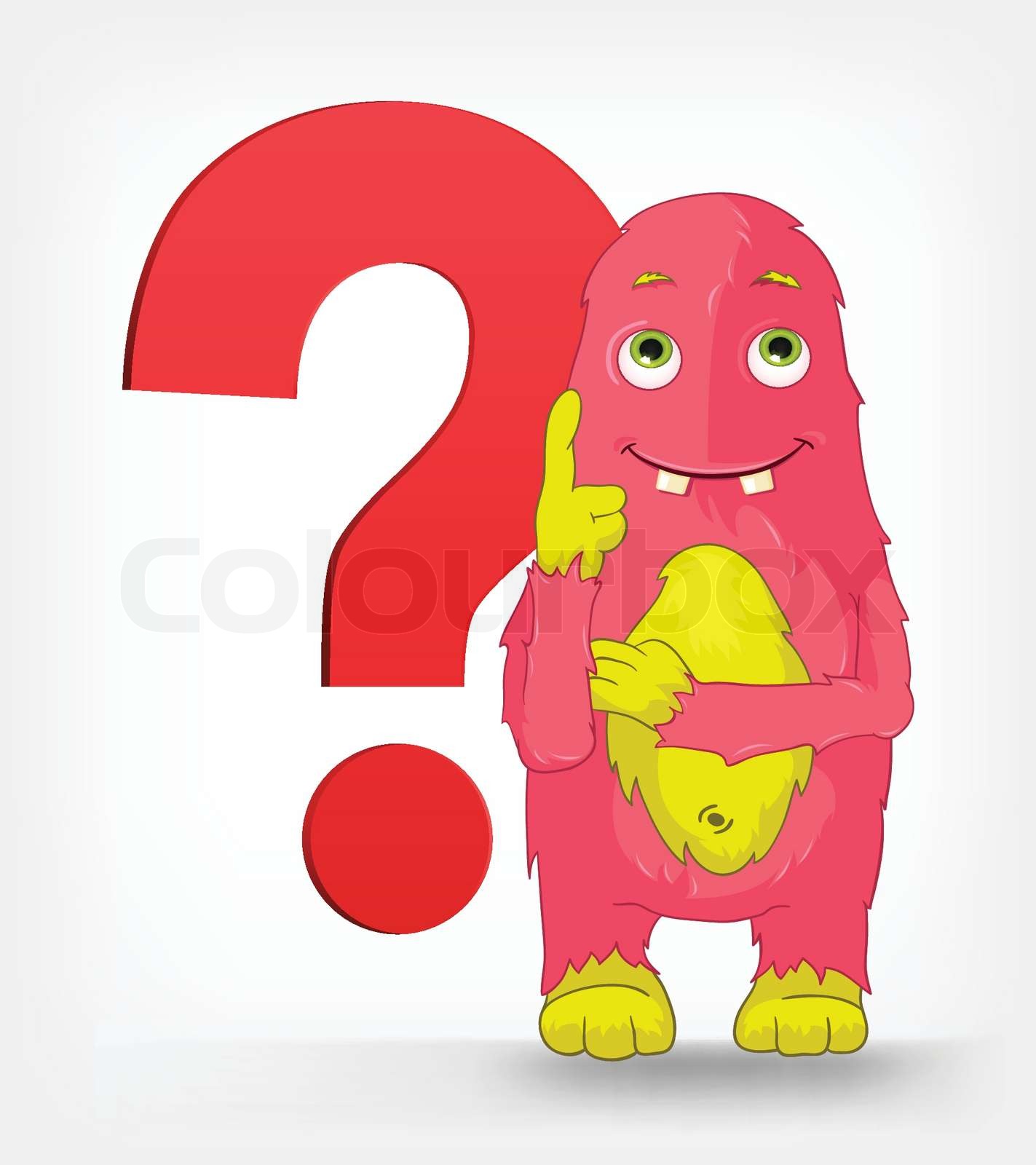 Funny Monster Thinking | Stock vector | Colourbox