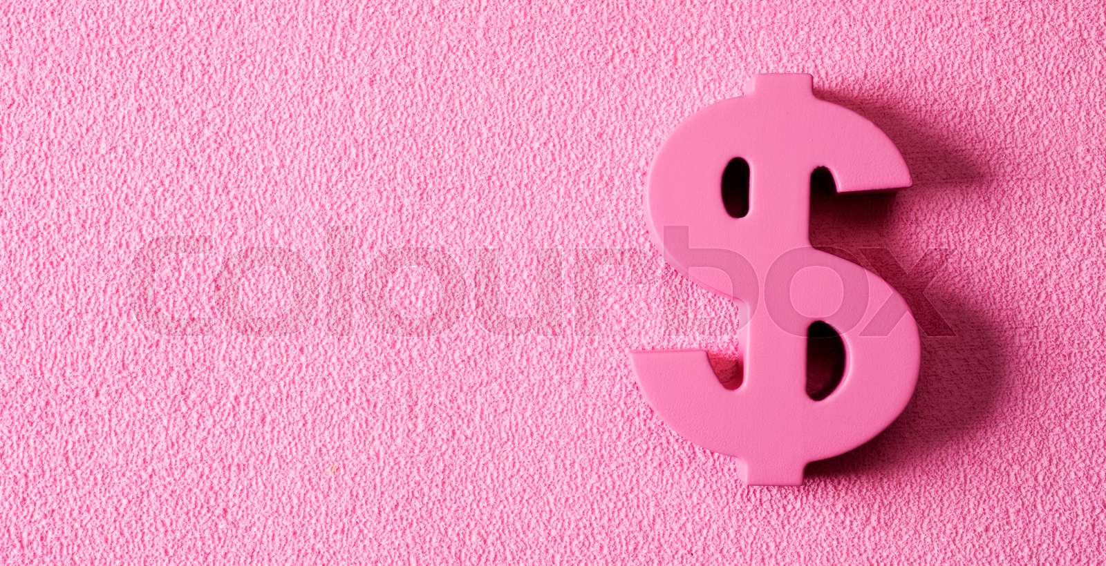 pink dollar sign, depicting the pink money concept | Stock image ...