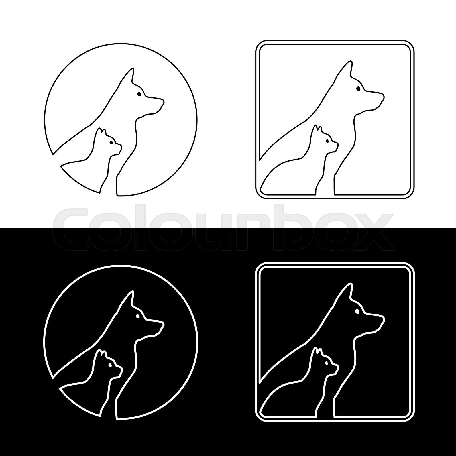 do not enter with cats and dogs sign | Stock vector | Colourbox