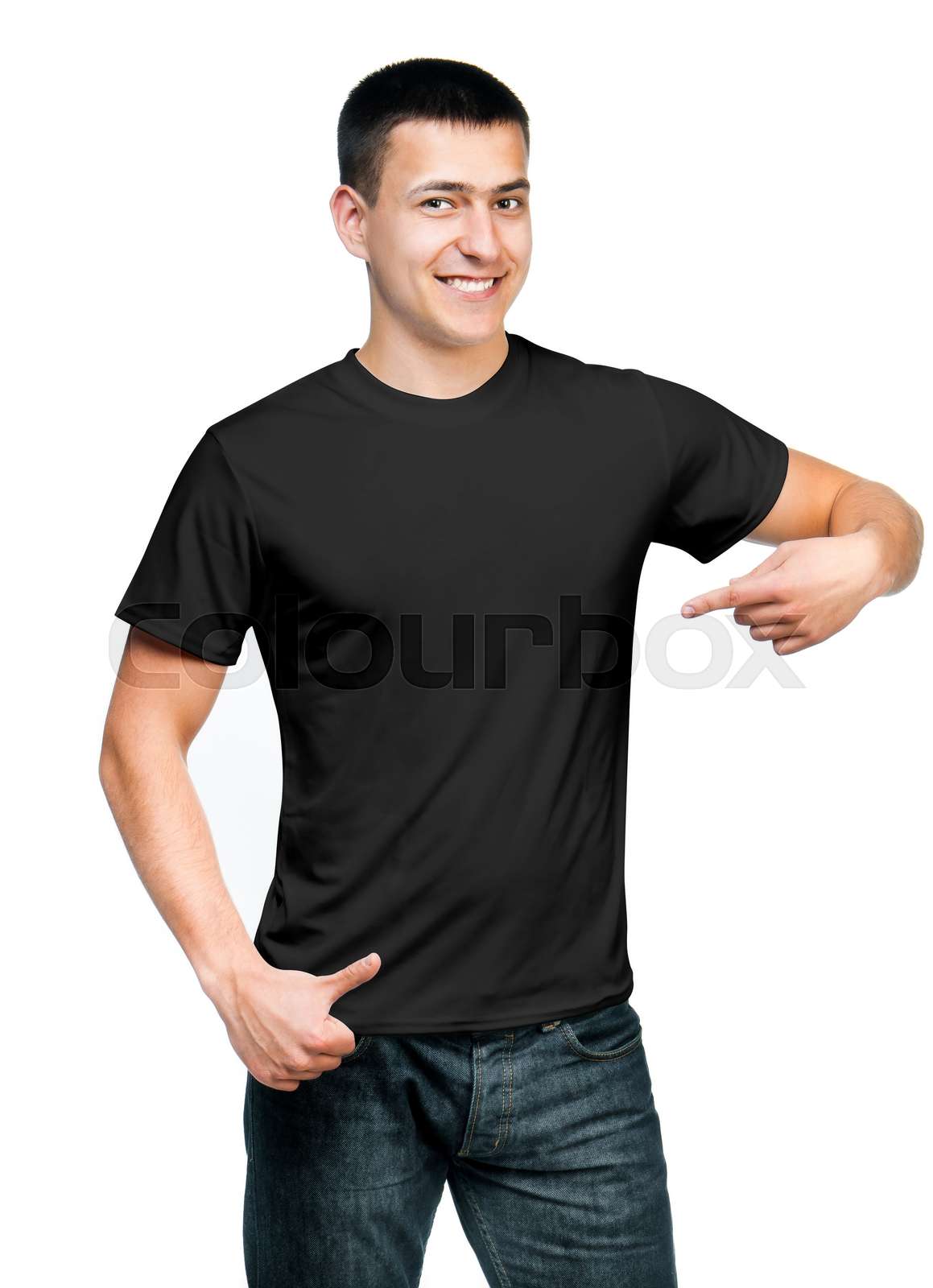 man in black t-shirt | Stock image | Colourbox