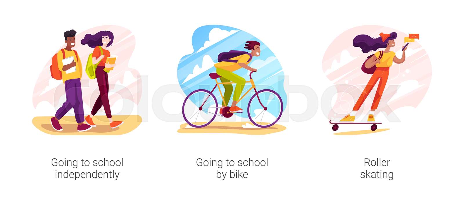 Student life isolated cartoon vector illustration set | Stock vector ... Student life isolated cartoon vector illustration set | Stock vector ...