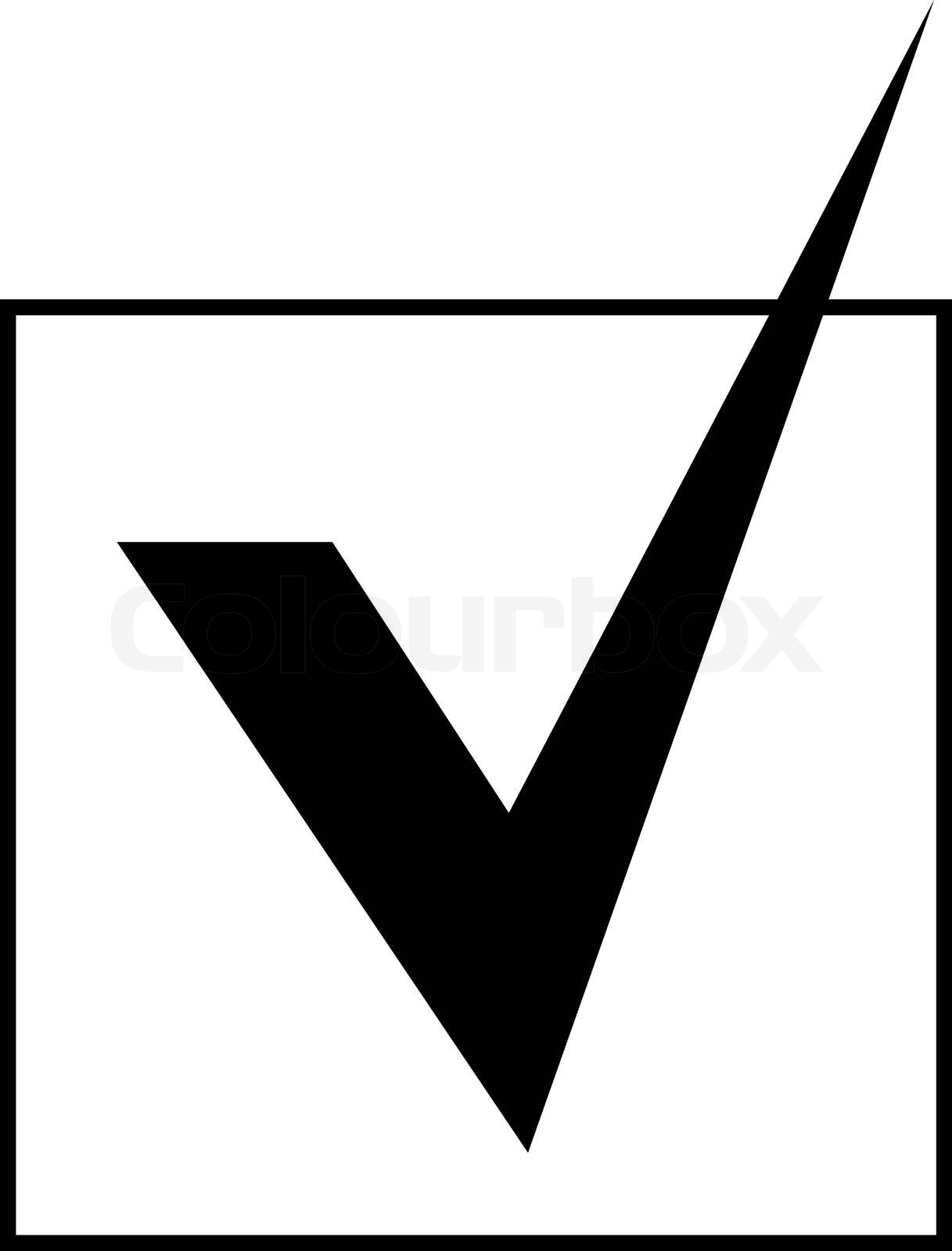 Flueben i en sort firkant | Stock vektor | Colourbox