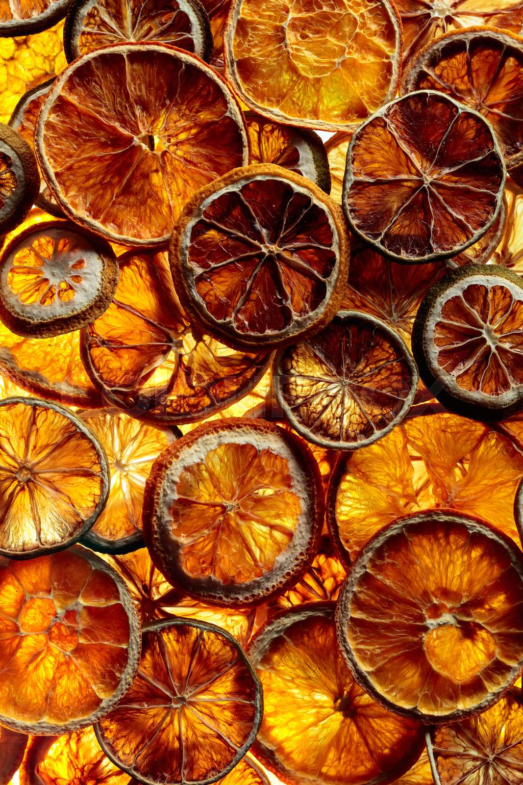 Dehydrated crispy citrus slices. - Stock Image - Everypixel