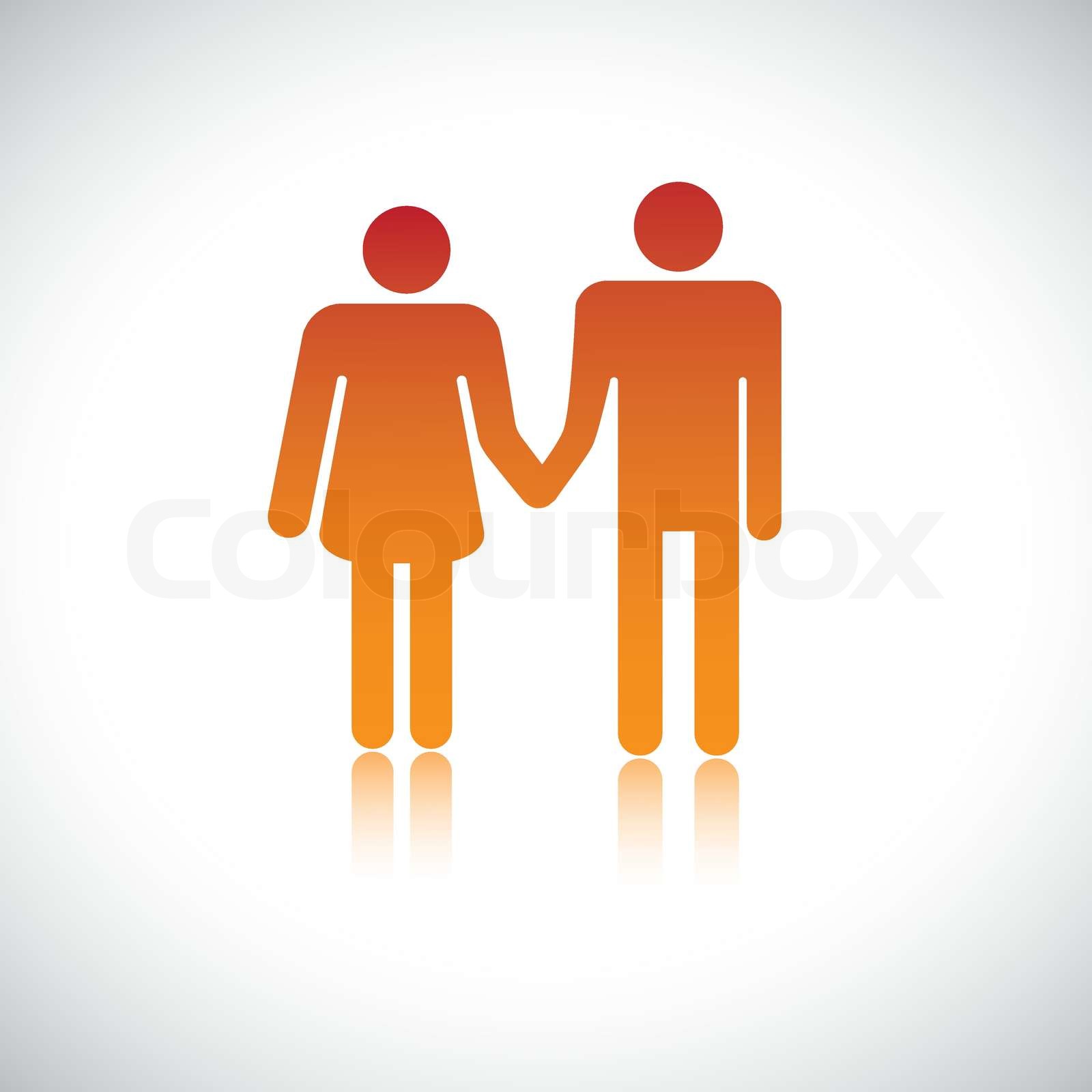Illustration of husband wife holding together This graphic represents ...