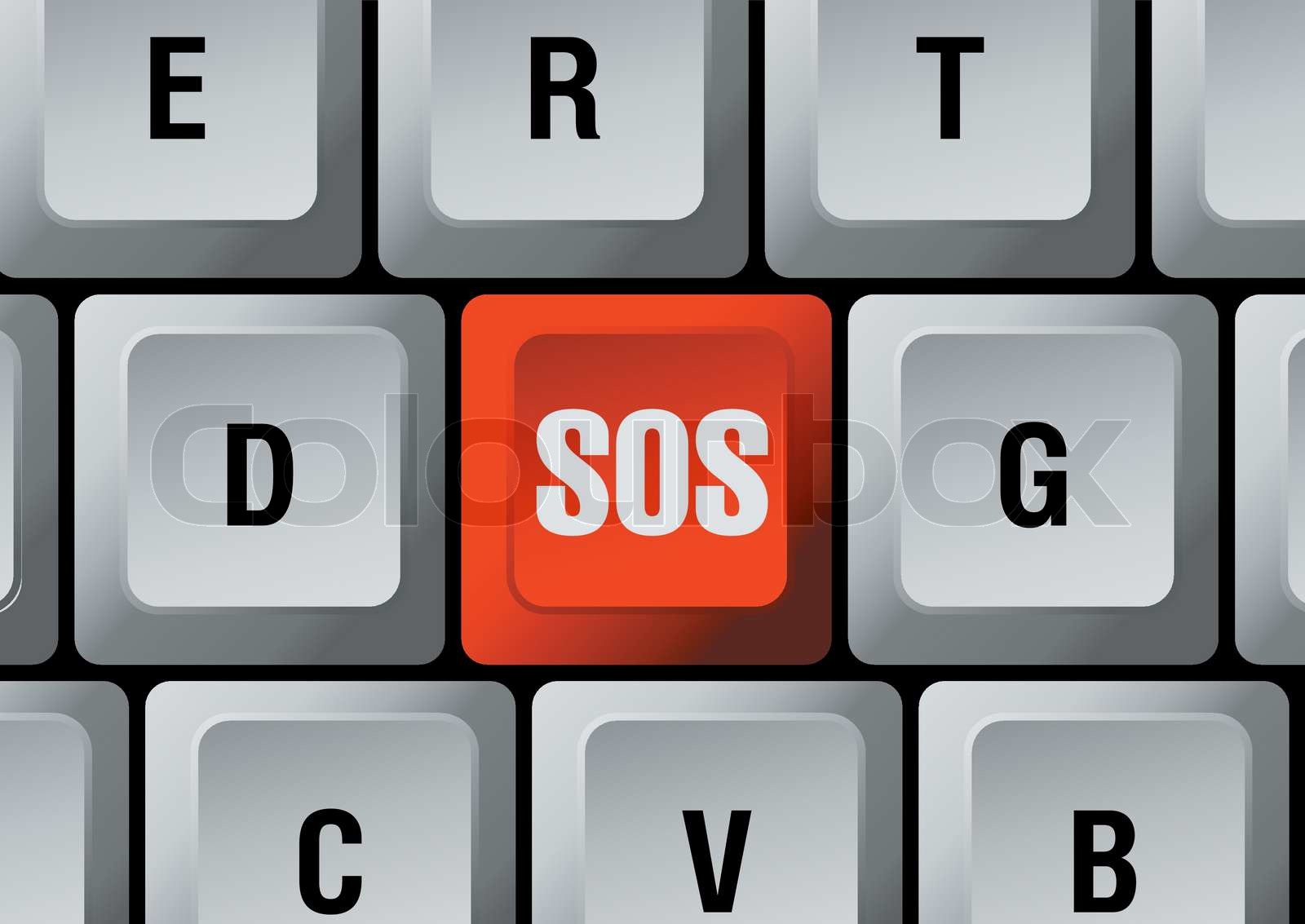 distress signal button | Stock vector | Colourbox