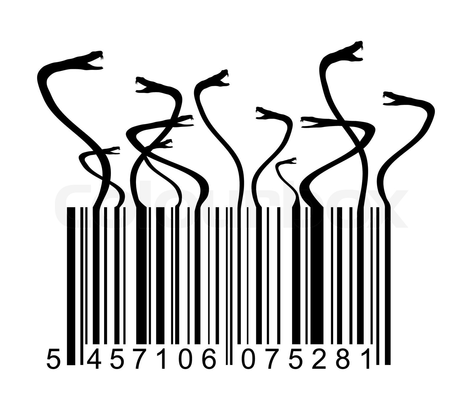 stregkode med slanger vektor | Stock vektor | Colourbox