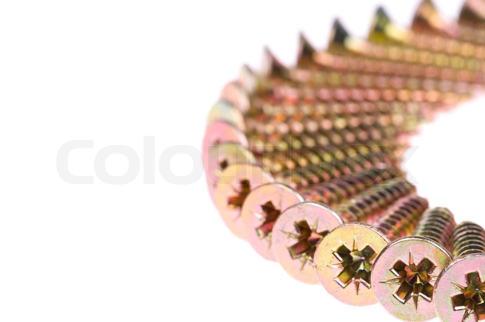 Circle of screws | Stock image | Colourbox